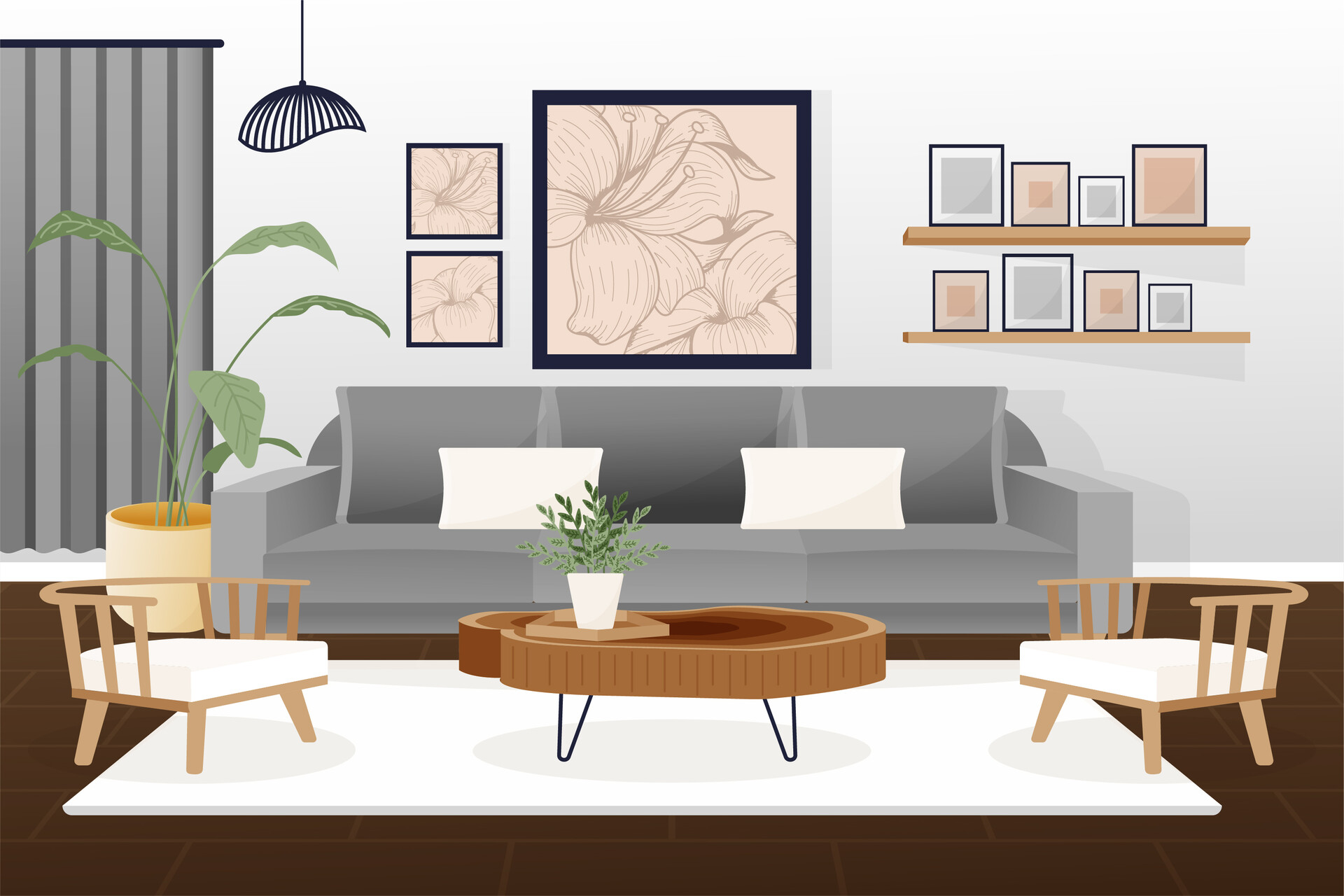 ArtStation - Interior Designing in Illustrator
