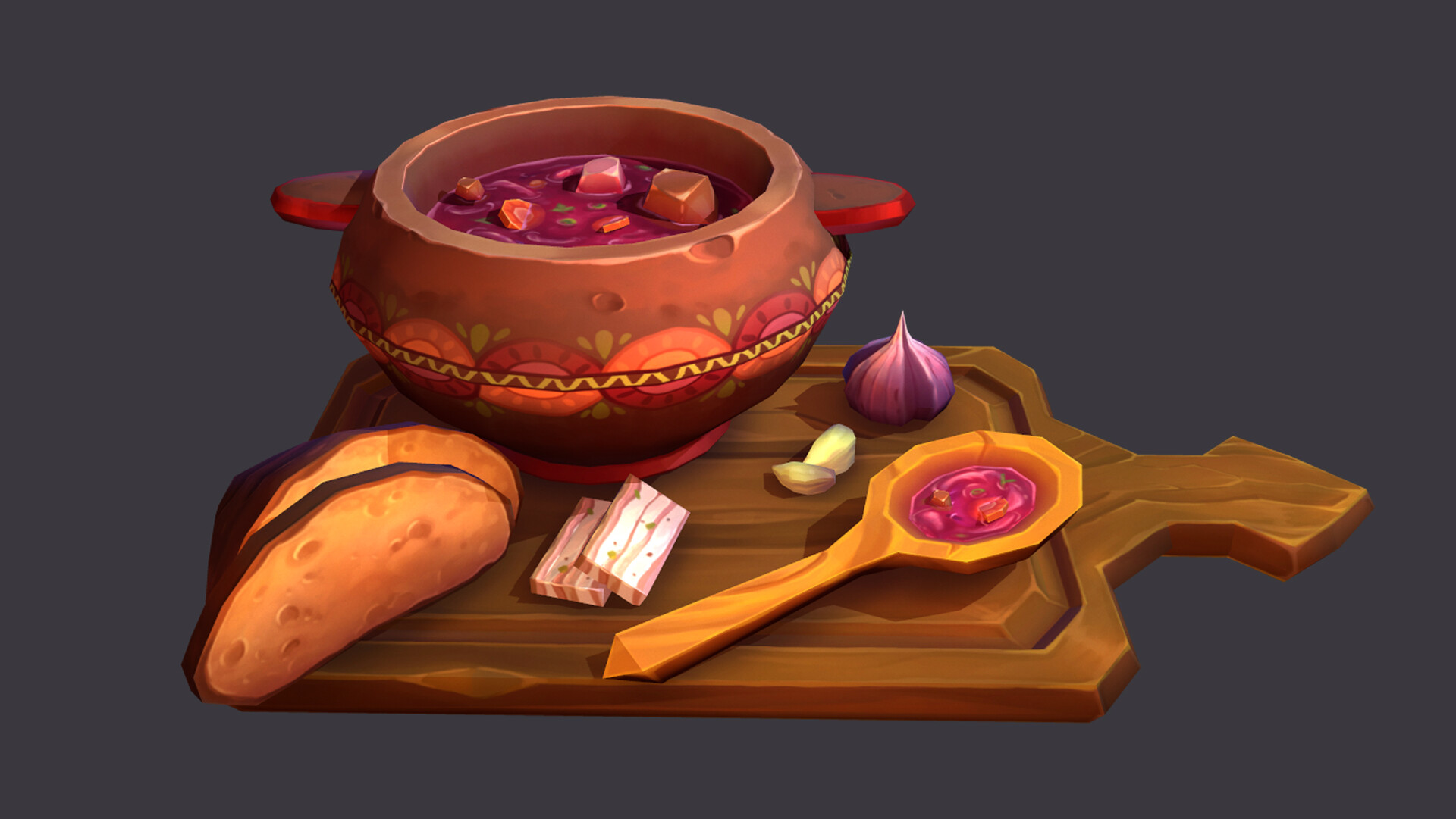 ArtStation - Ukrainian borsch Handpaint