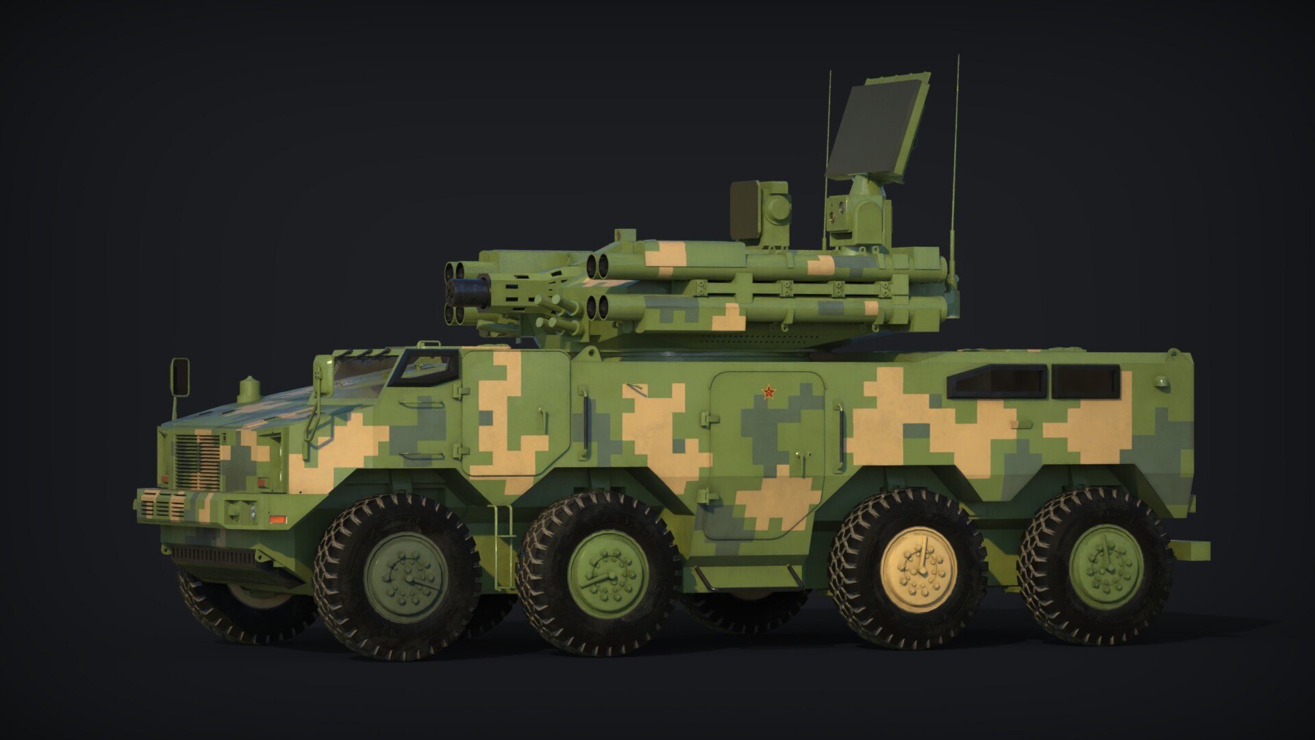 Tim Samedov - Type 625E AA Gun Missile System 3D model