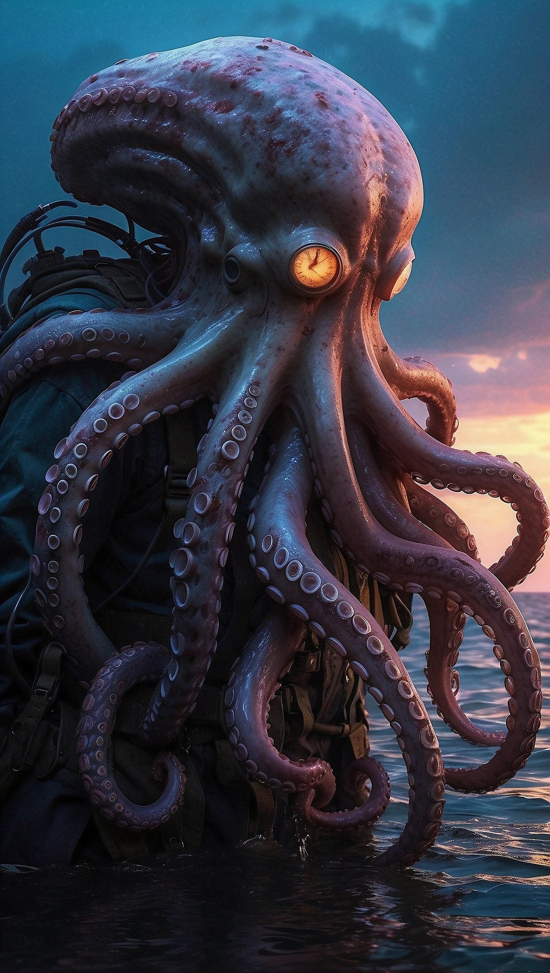 ArtStation - Octohuman: Weird Combination of Human Diver and an Octopus ...