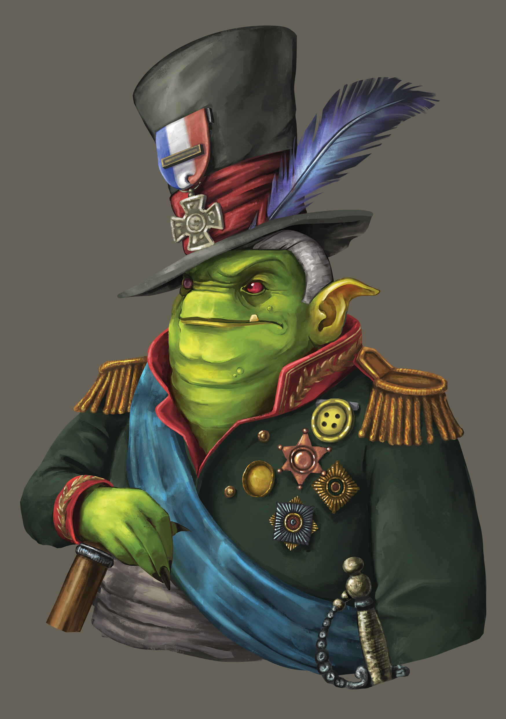 ArtStation - Malifaux gremlin in a historical costume