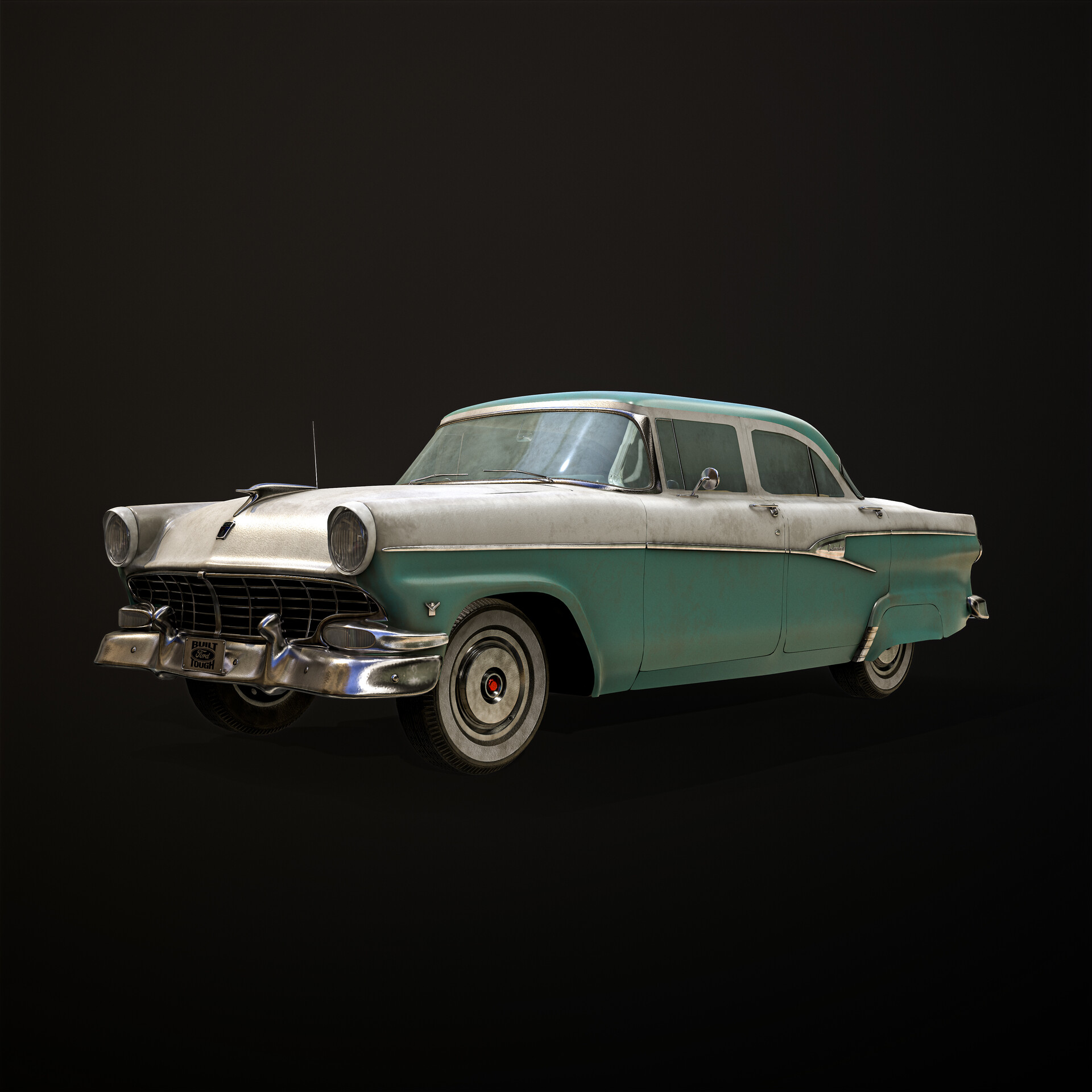 ArtStation - Ford Customline 1956 Fordor Sedan