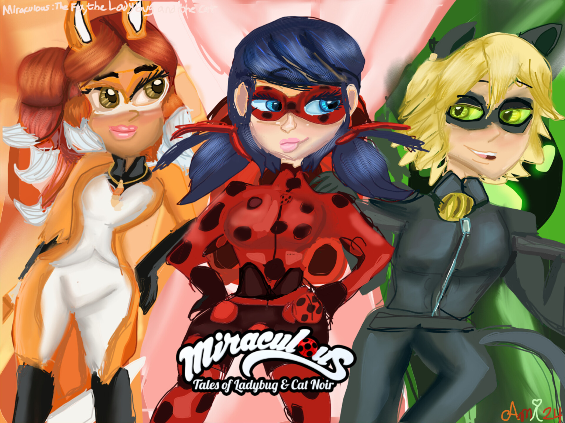 ArtStation - Miraculous: The Fox, The Cat and The Ladybug