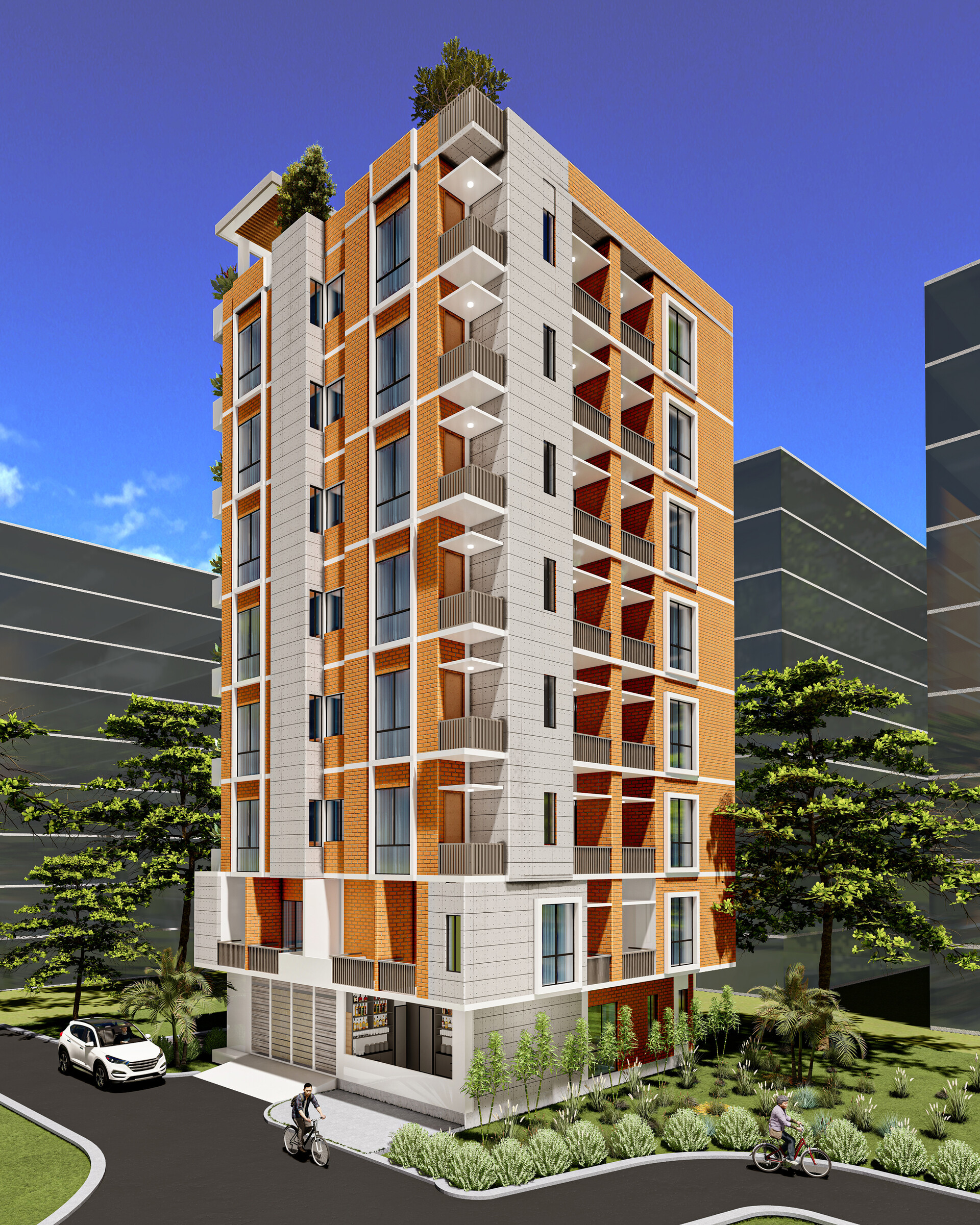 ArtStation - Multi-Family Residence - Exterior Rendering