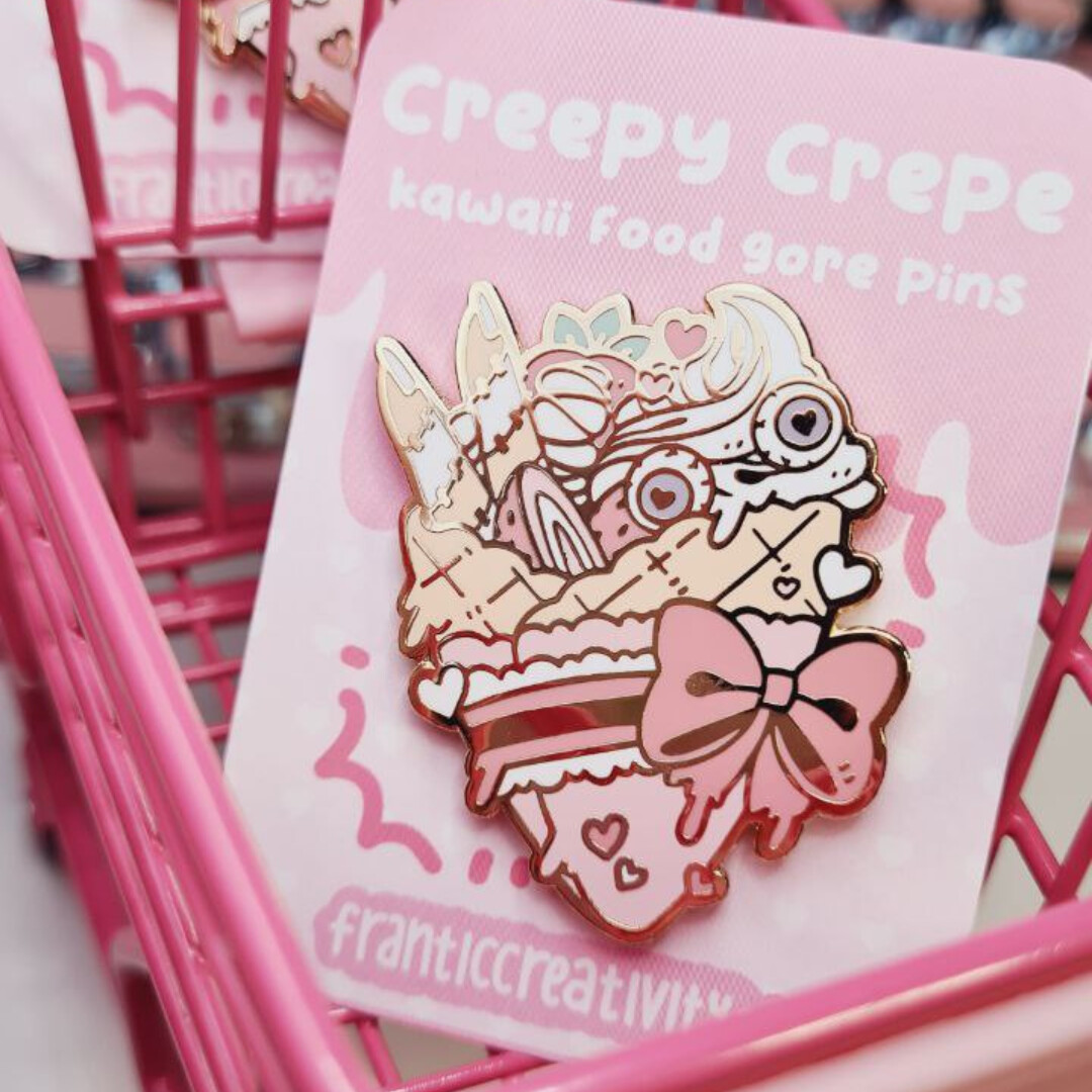 ArtStation - Creepy Crepe Enamel Pin