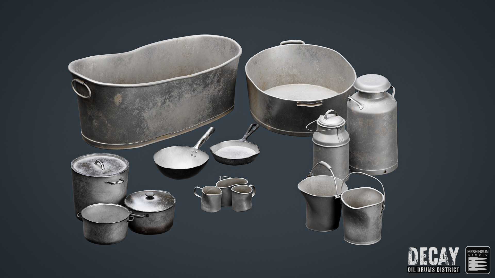 MESHINGUN STUDIO INC. - Decay: Oil Drums District | Props