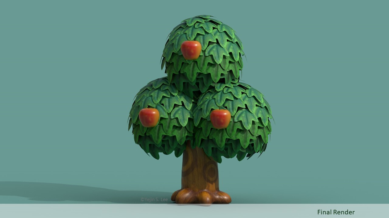 ArtStation - Animal Crossing Apple Tree
