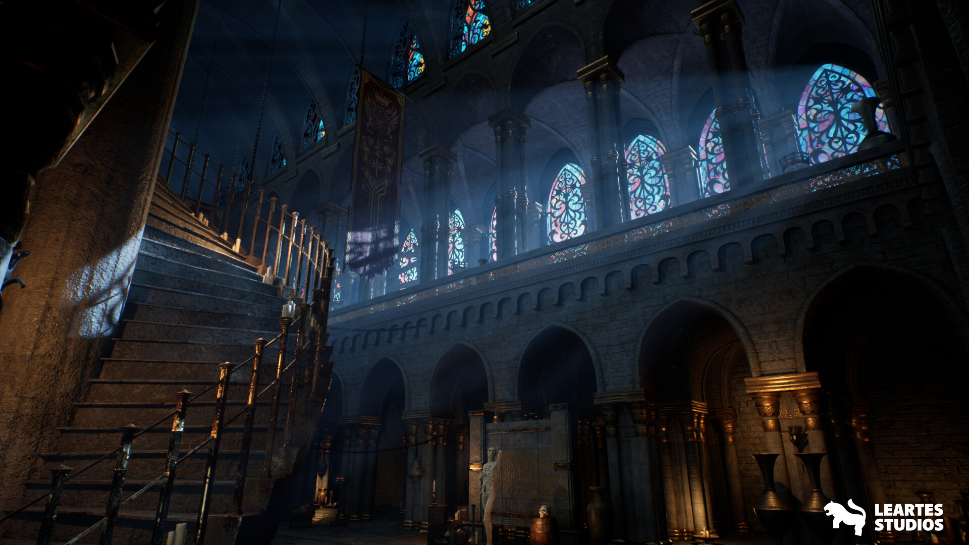 Leartes Studios - Dark Fantasy Church Environment