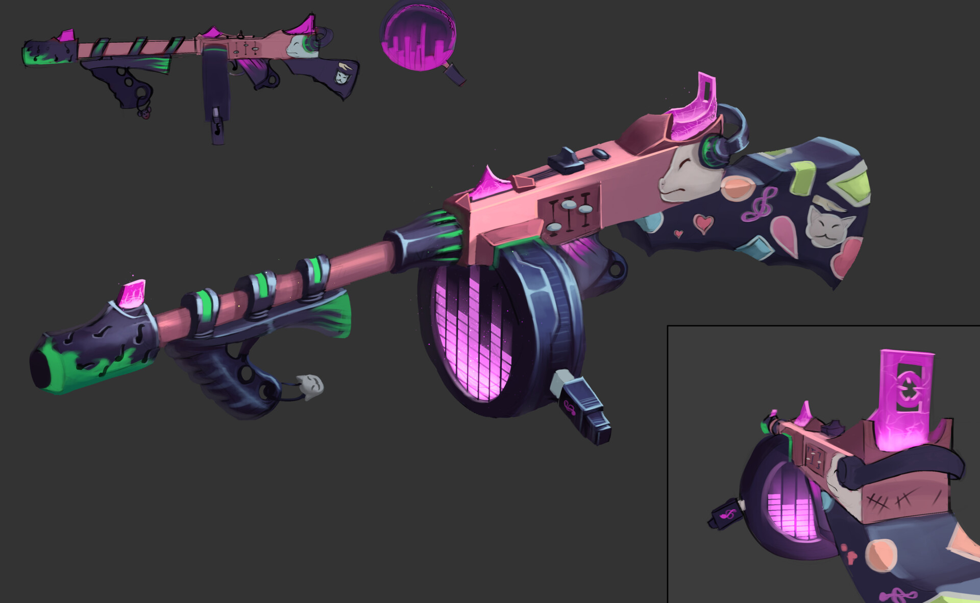 ArtStation - Thompson submachine gun design