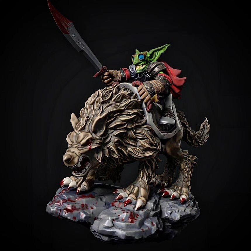 ArtStation - STYLIZED GOBLIN WOLF RIDER