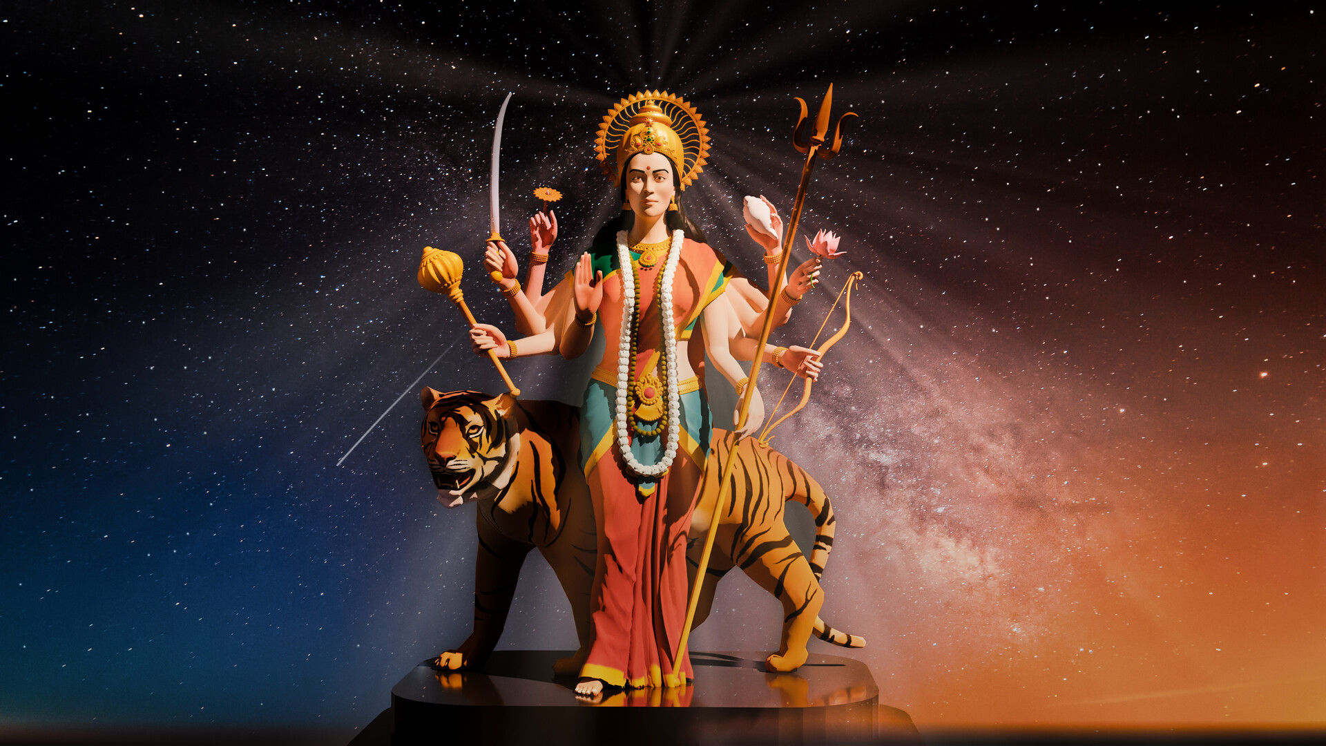 ArtStation - Durga - 60ft tall statue design