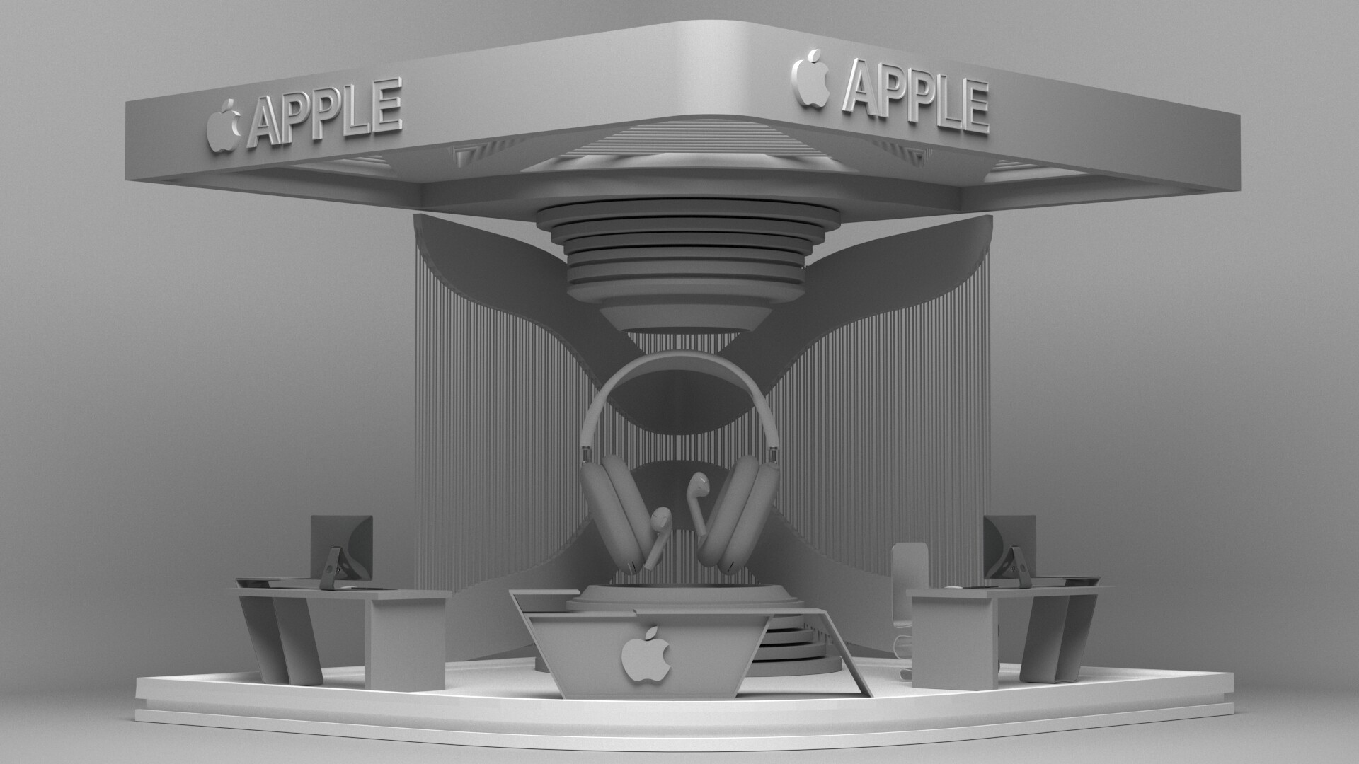 ArtStation - Stall Booth For Apple