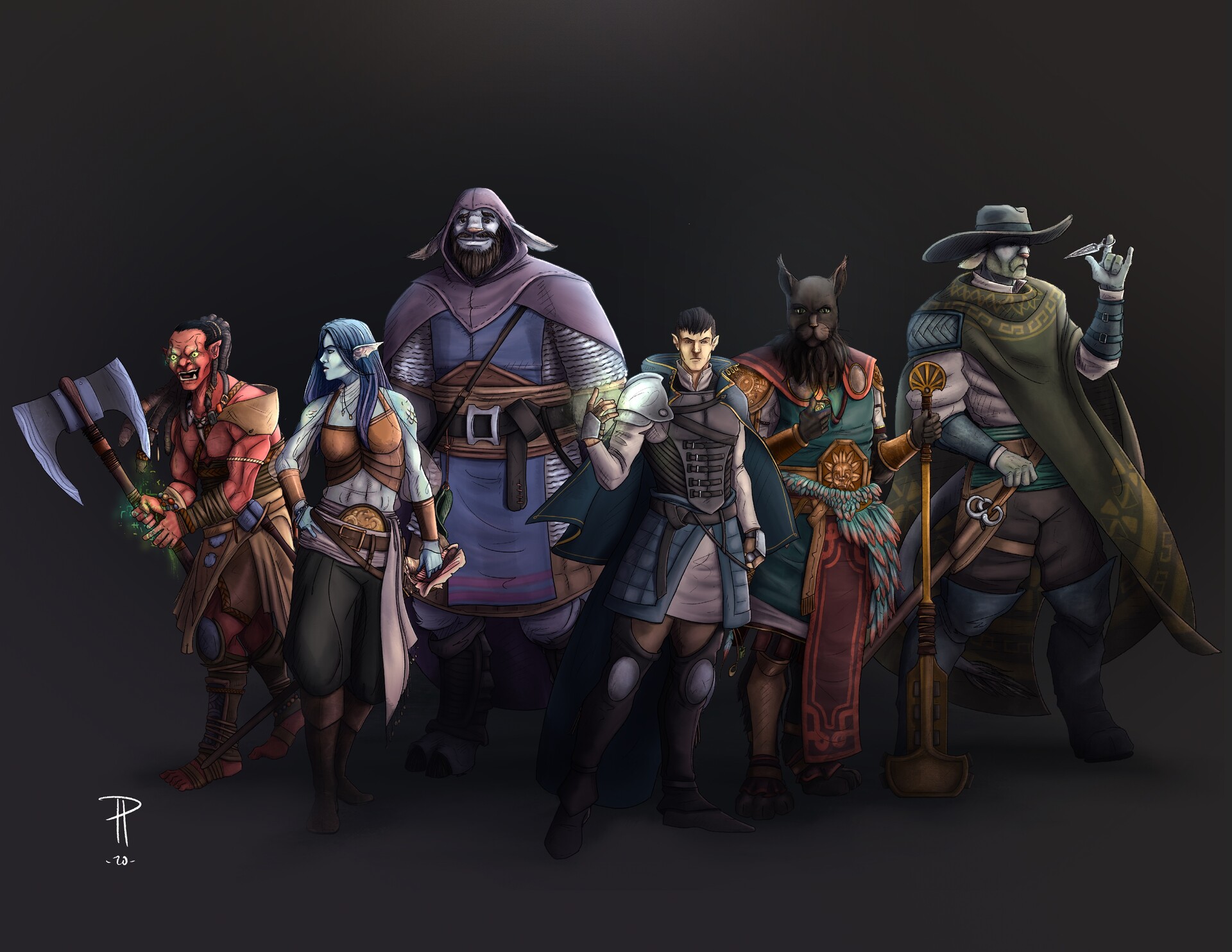 ArtStation - ToA - An adventuring party for D&D