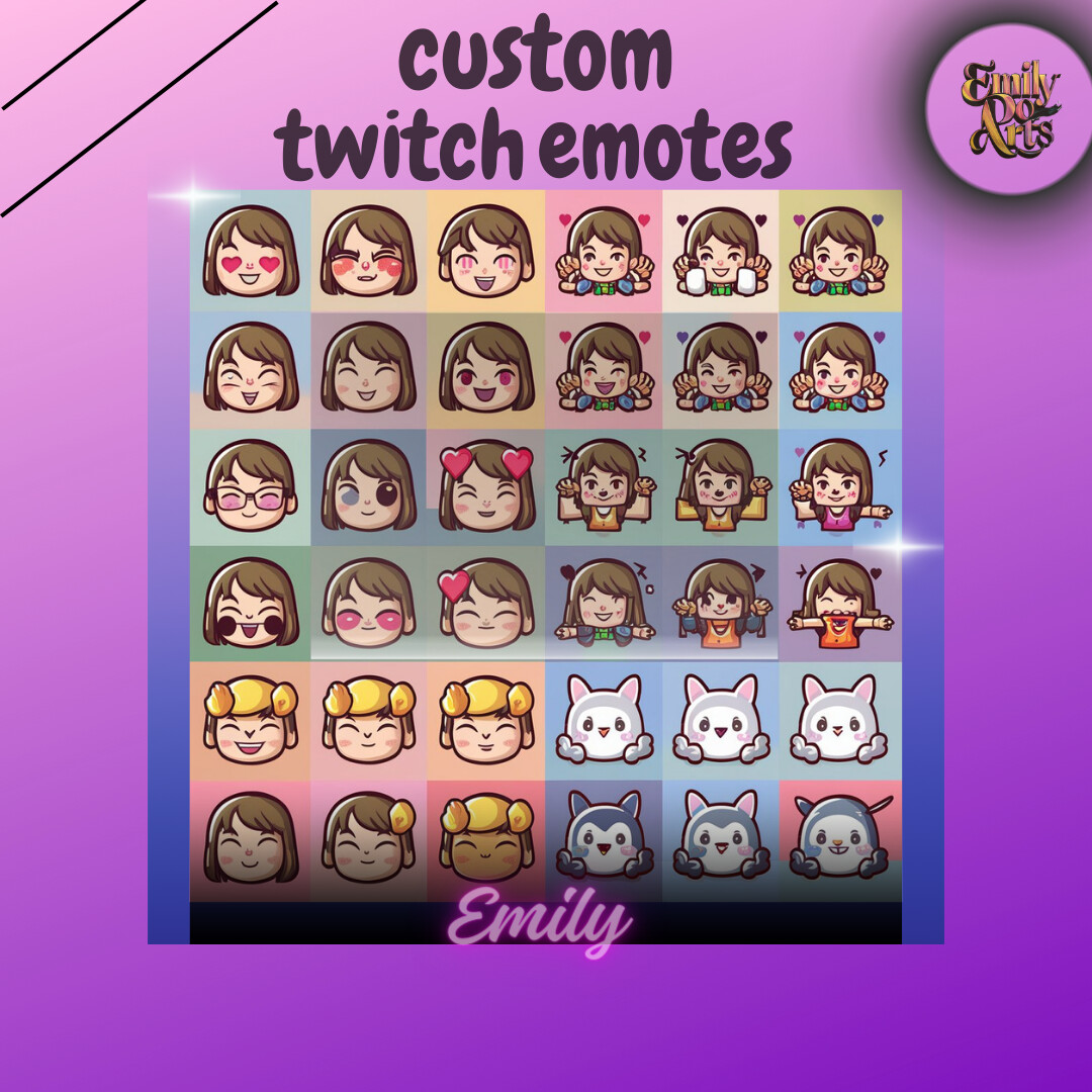 Emily Lyra - These cute emotes are here to steal your heart! 💘🌈