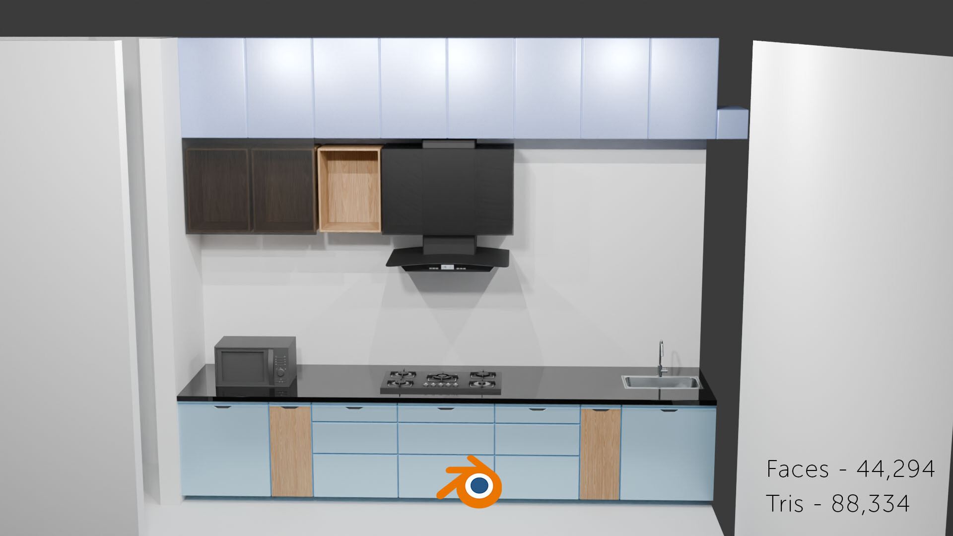 ArtStation - 3D Architecture Project for Modern Kitchen