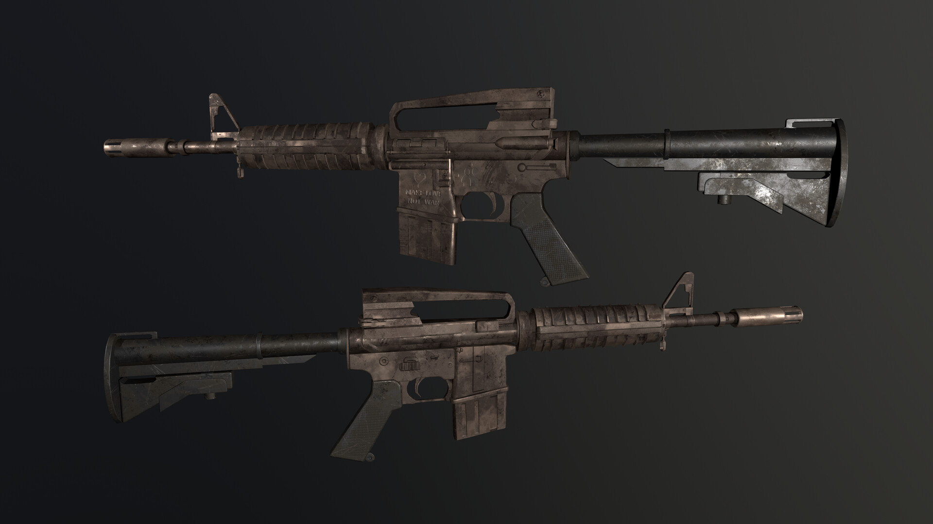 ArtStation - 3d model of gun