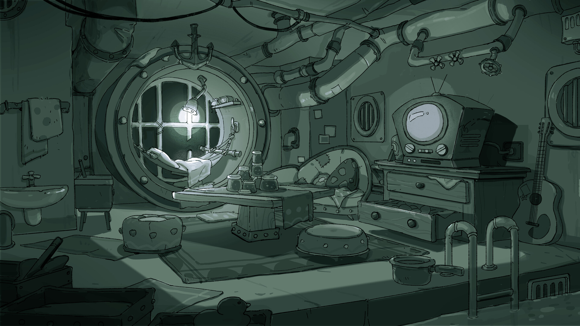 ArtStation - Krobus's room in the Sewer