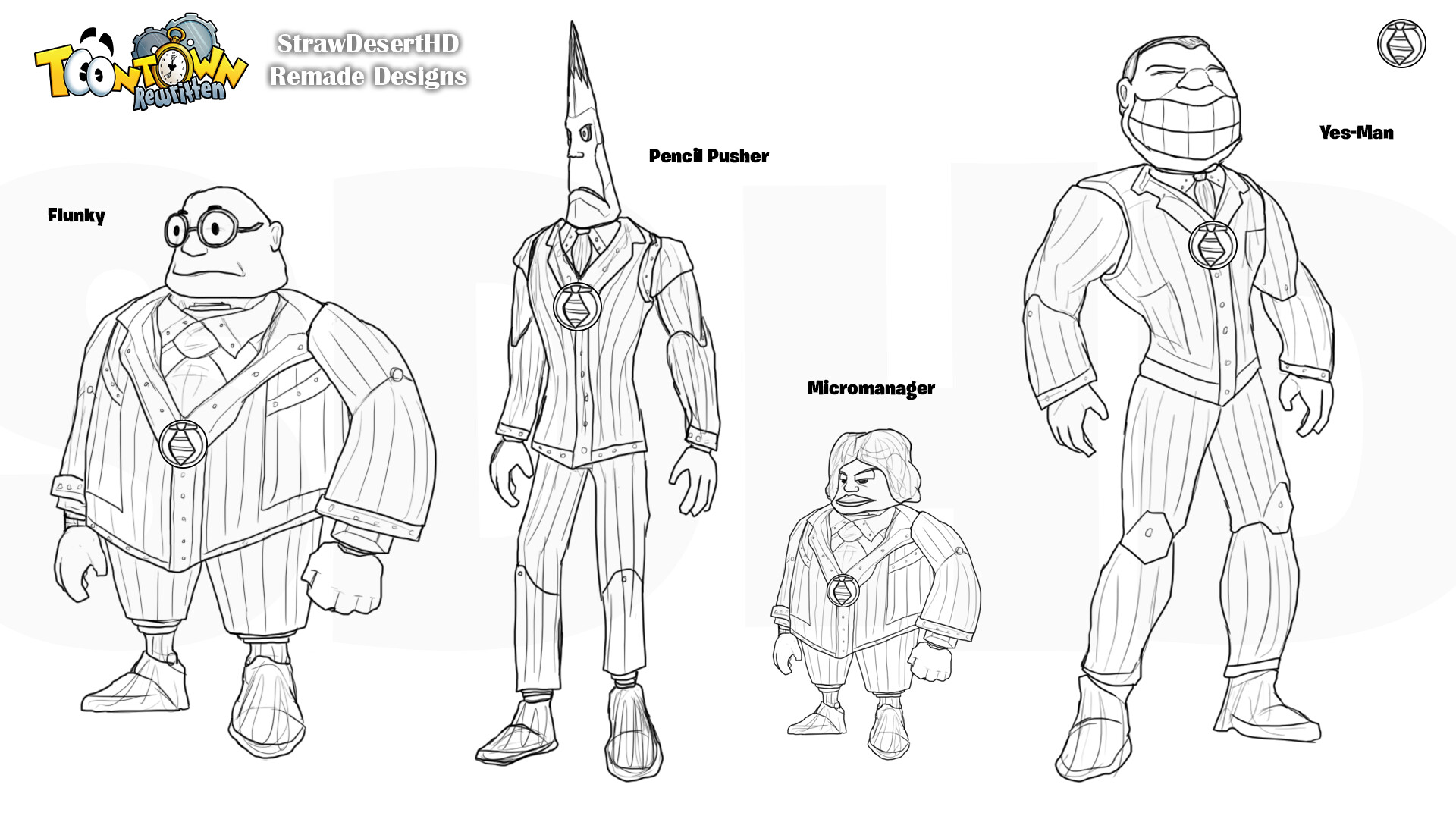 ArtStation - ToonTown Rewritten - All Cogs Designs (MODERNIZED!) - No Color