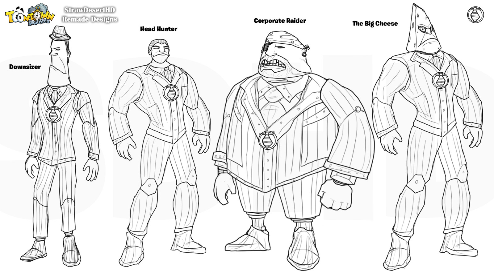 StrawDesertHD - ToonTown Rewritten - All Cogs Designs (MODERNIZED!) - No Color