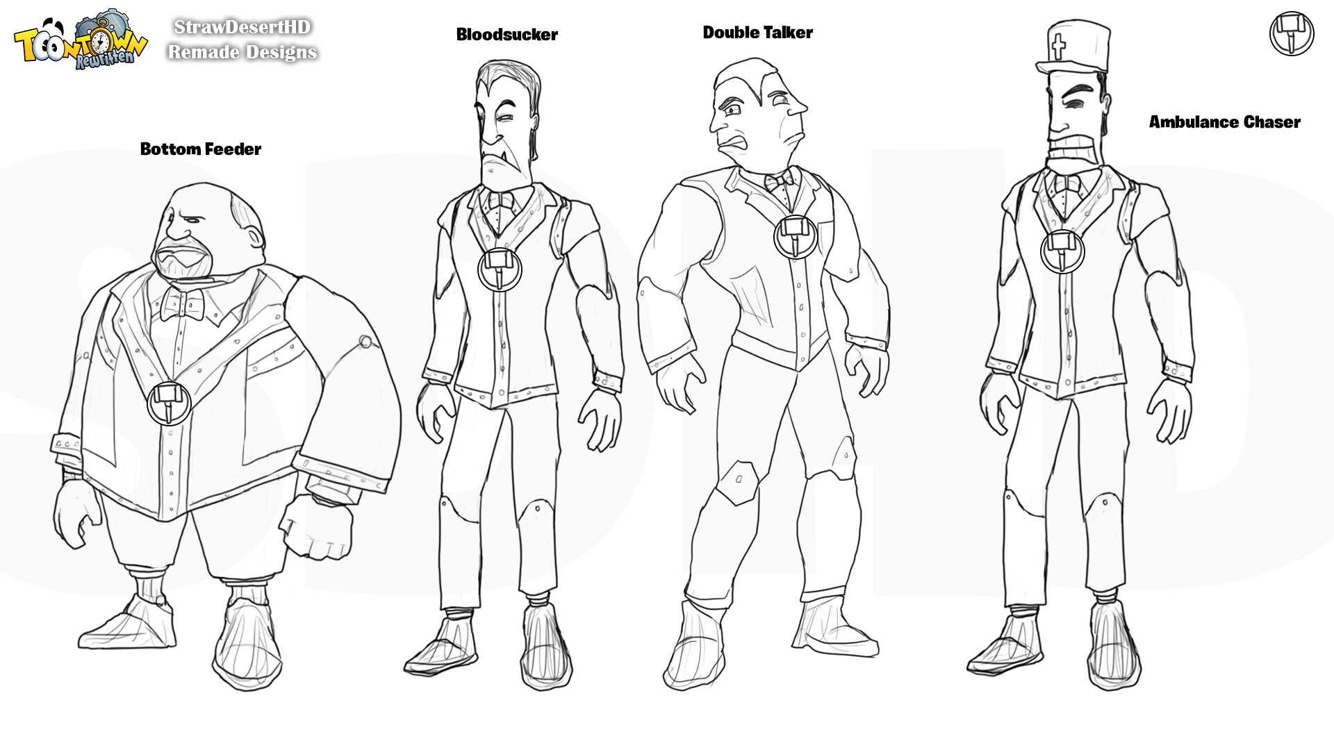 StrawDesertHD - ToonTown Rewritten - All Cogs Designs (MODERNIZED!) - No Color