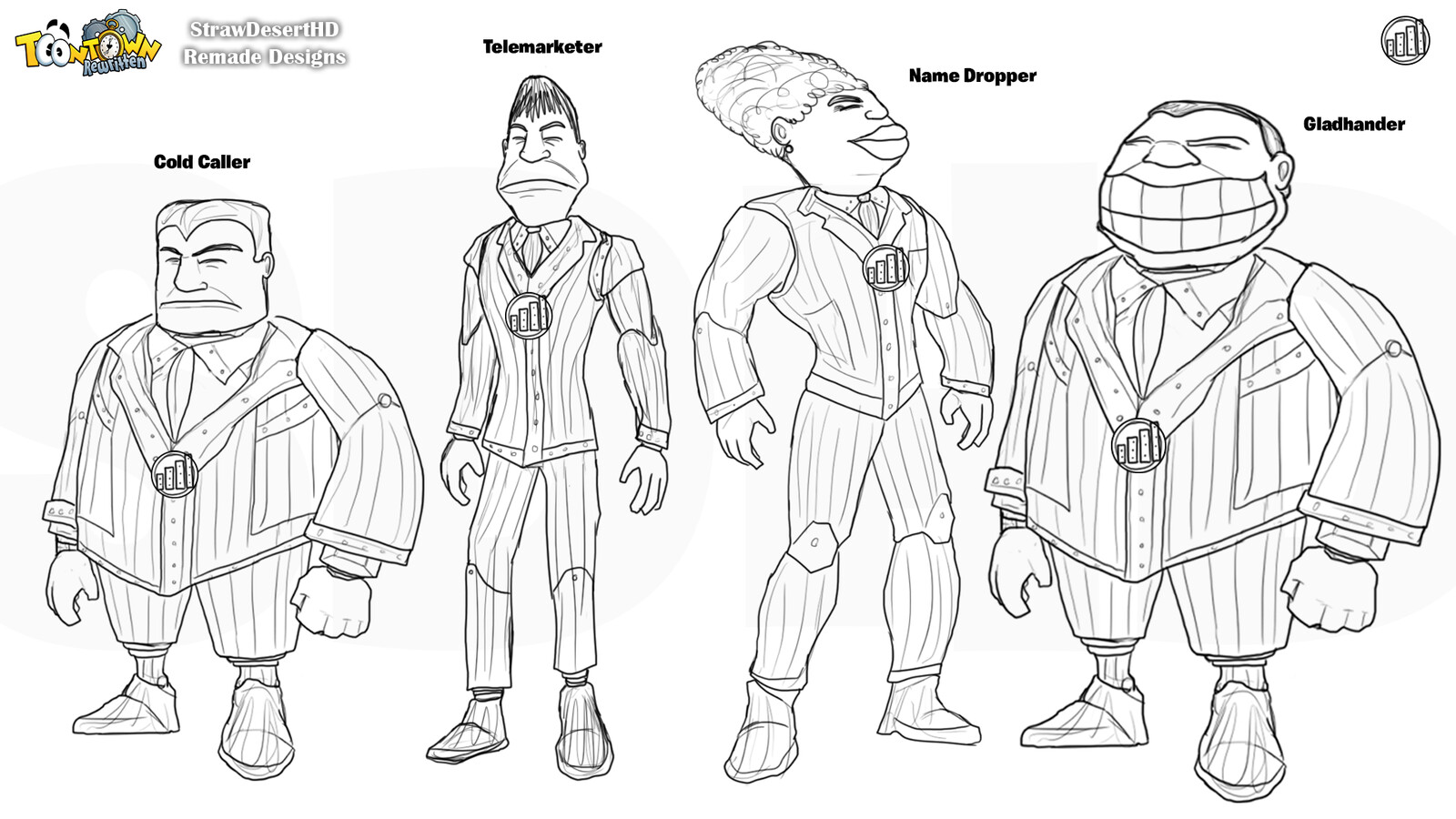 StrawDesertHD - ToonTown Rewritten - All Cogs Designs (MODERNIZED!) - No Color
