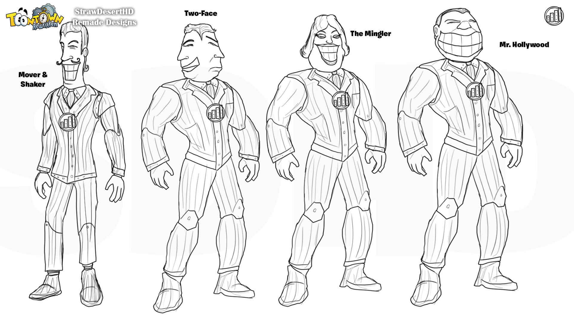 StrawDesertHD - ToonTown Rewritten - All Cogs Designs (MODERNIZED!) - No Color