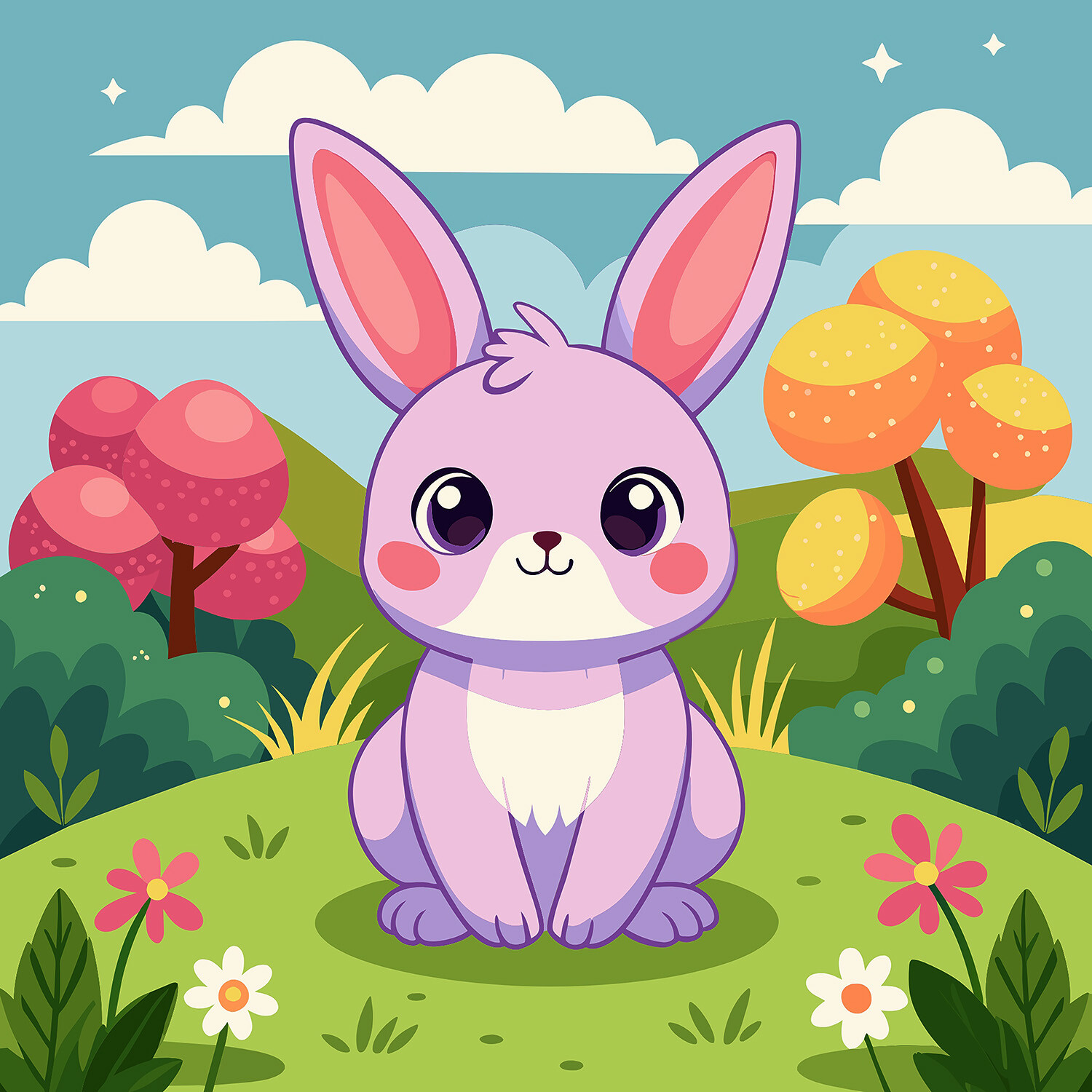 ArtStation - Kawaii Easter Bunny