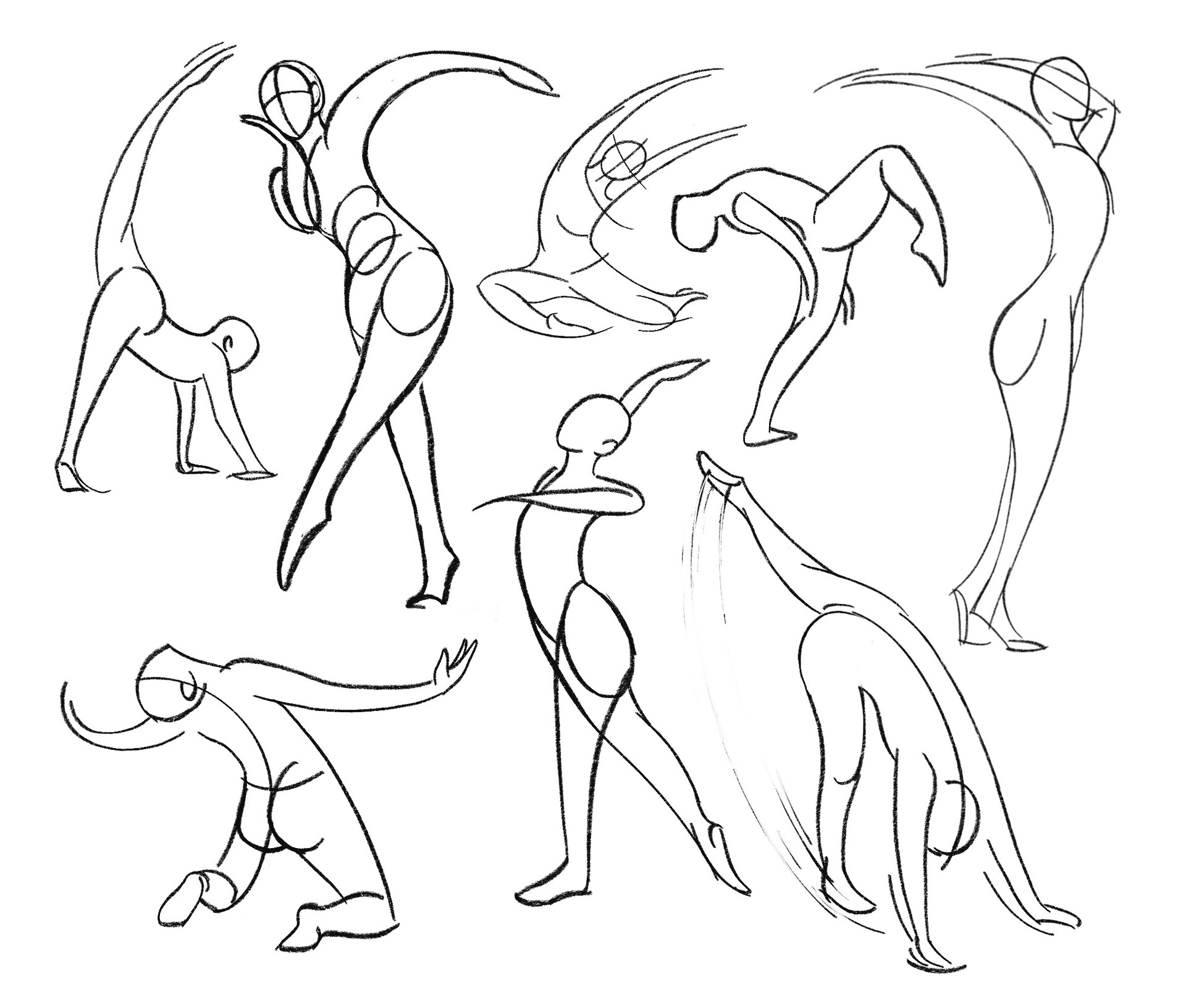 how to draw dance poses