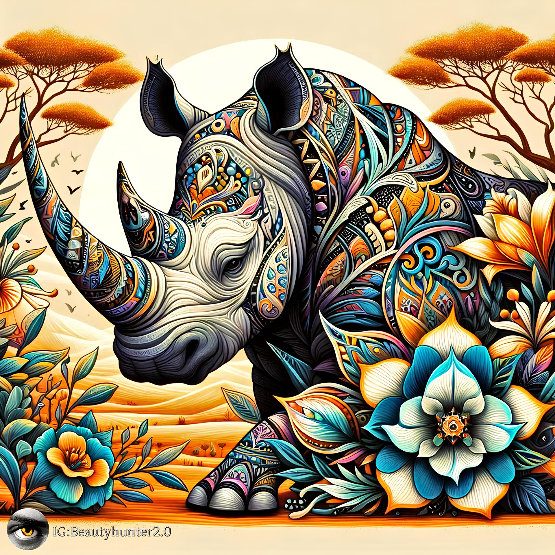 ArtStation - Fantasy Mythical Rhino