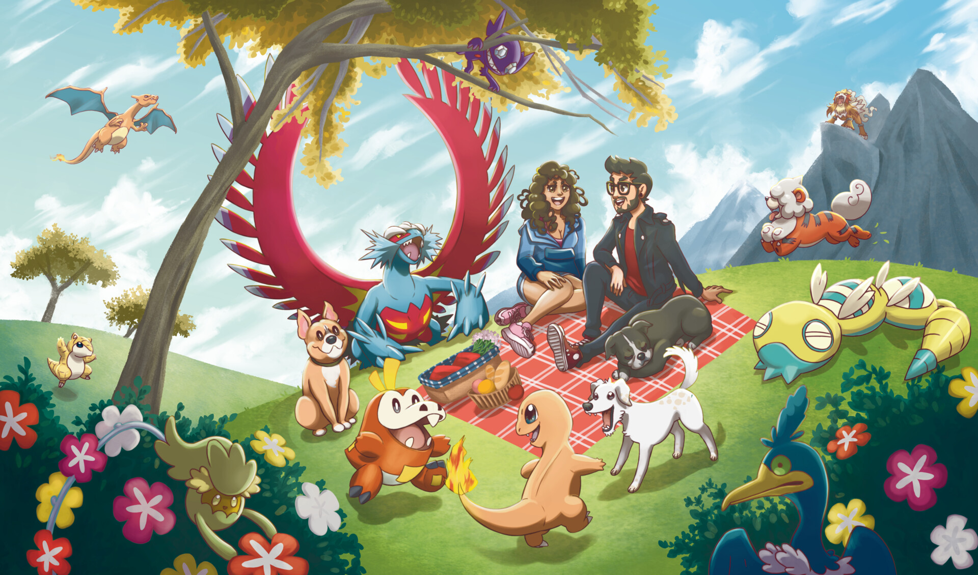 ArtStation - Pokemon Picnic commisioned art