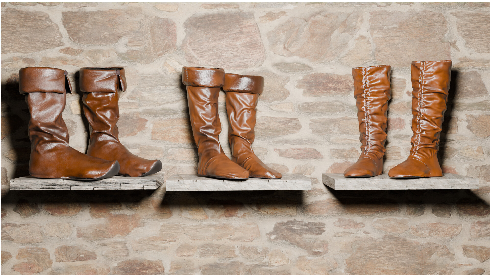 ArtStation - Medieval Boots