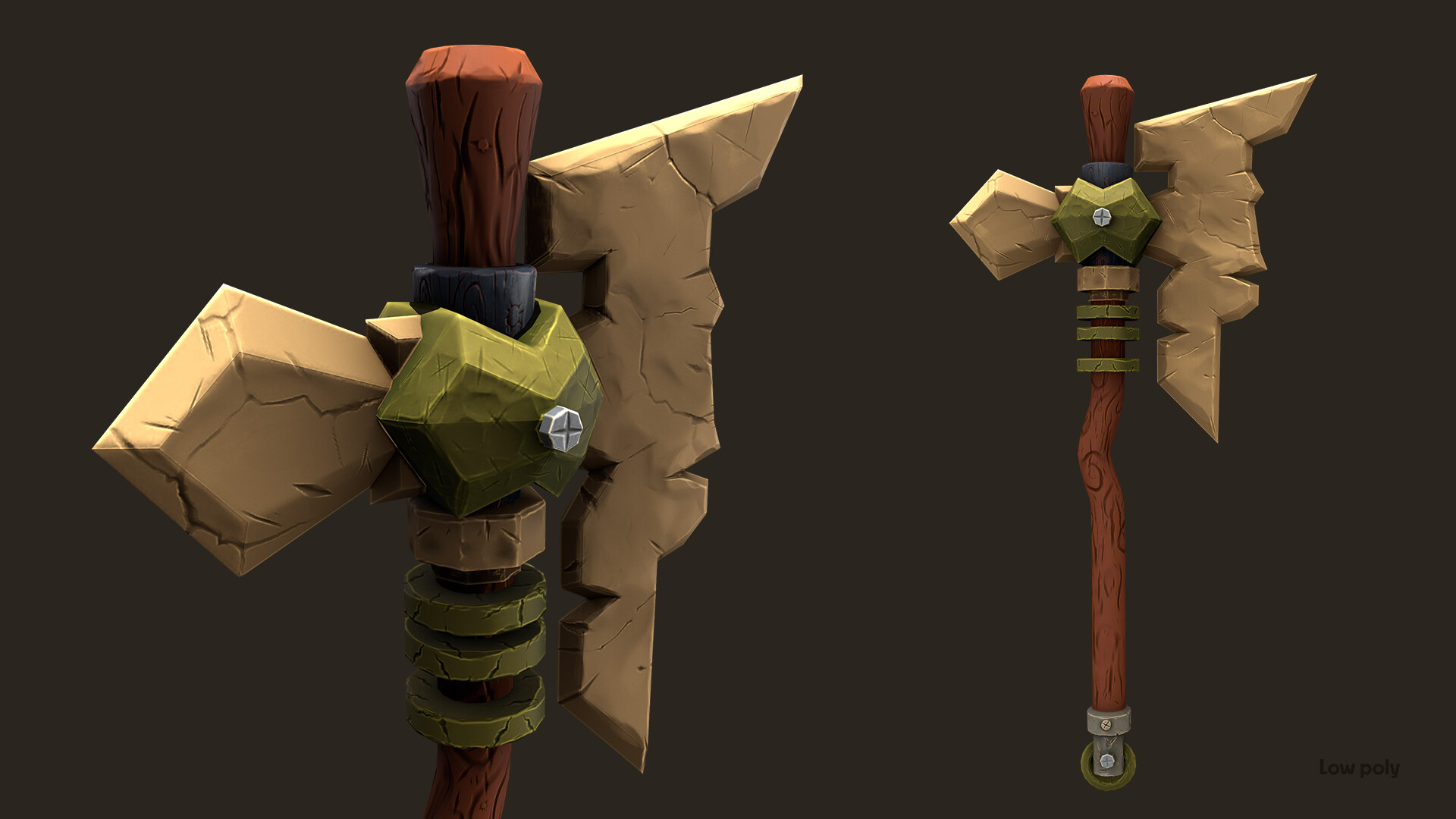 ArtStation - Stone axe-stylized textures