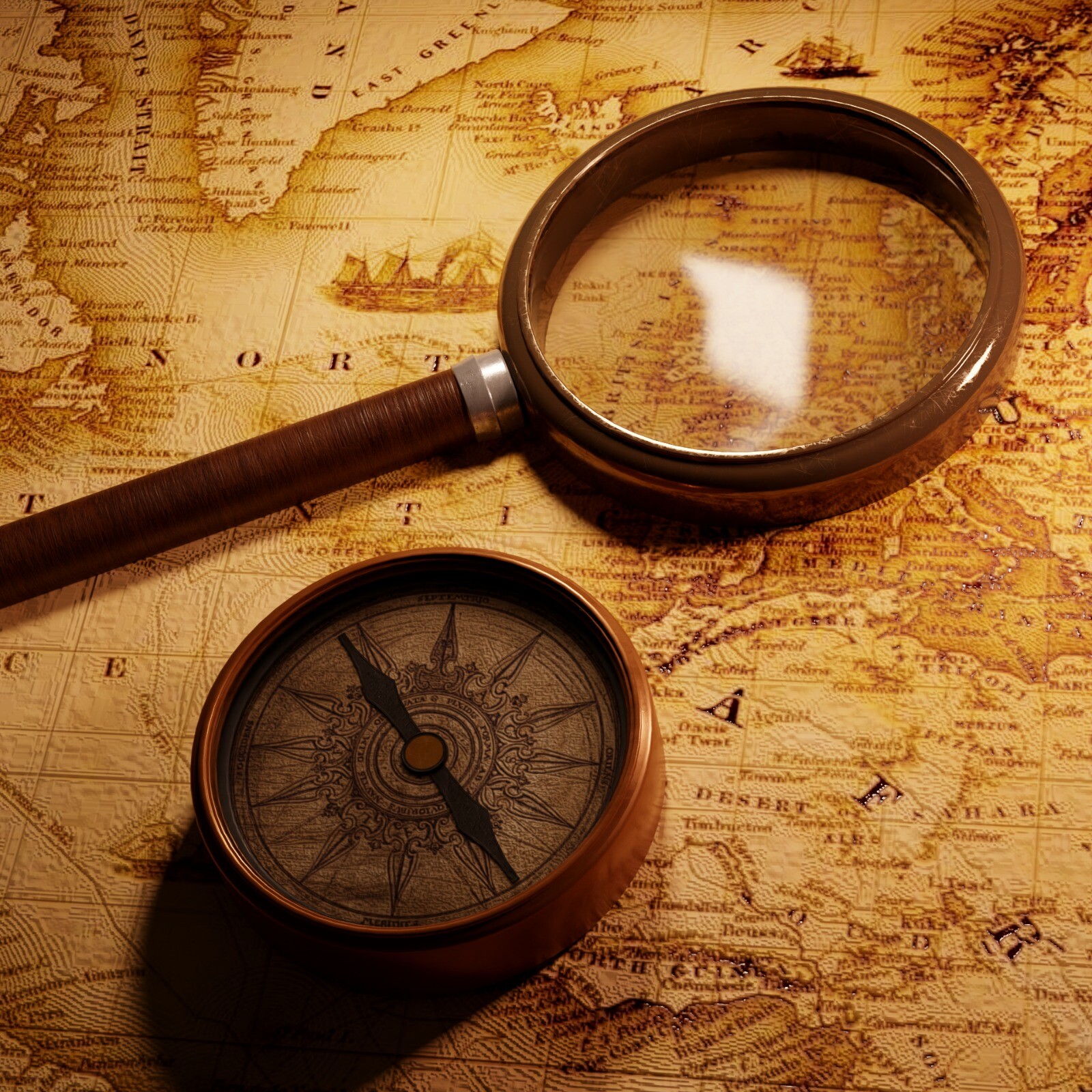 ArtStation - Treasure Map - Made in Blender