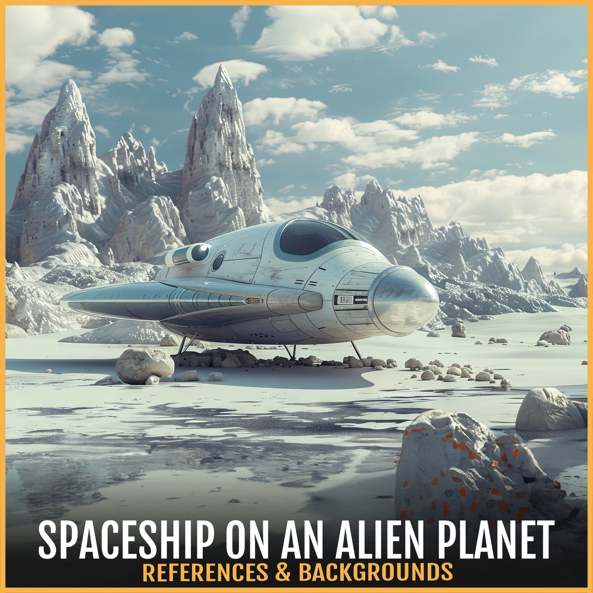 ArtStation - 505 spaceship on an alien planet