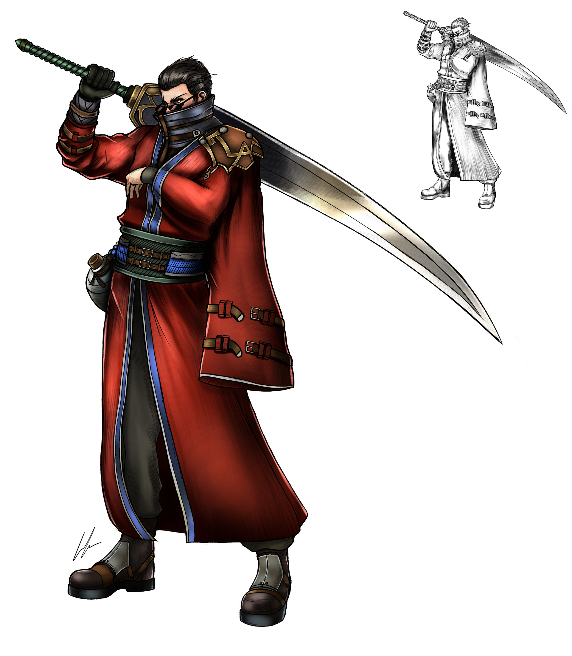 ArtStation - Dissidia Fanart - Auron from Final Fantasy X