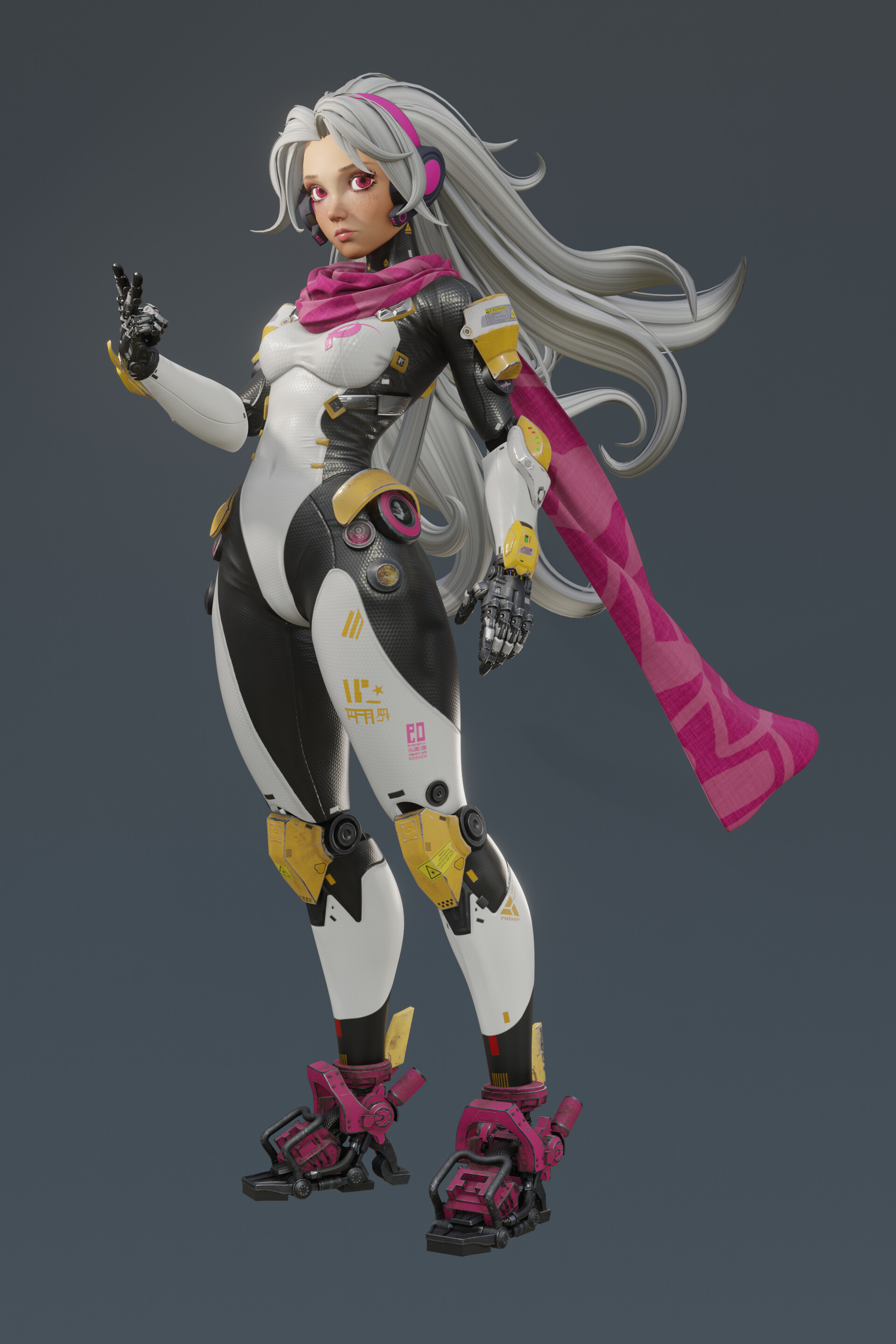 ArtStation - Cyborg girl. Modeling practice.