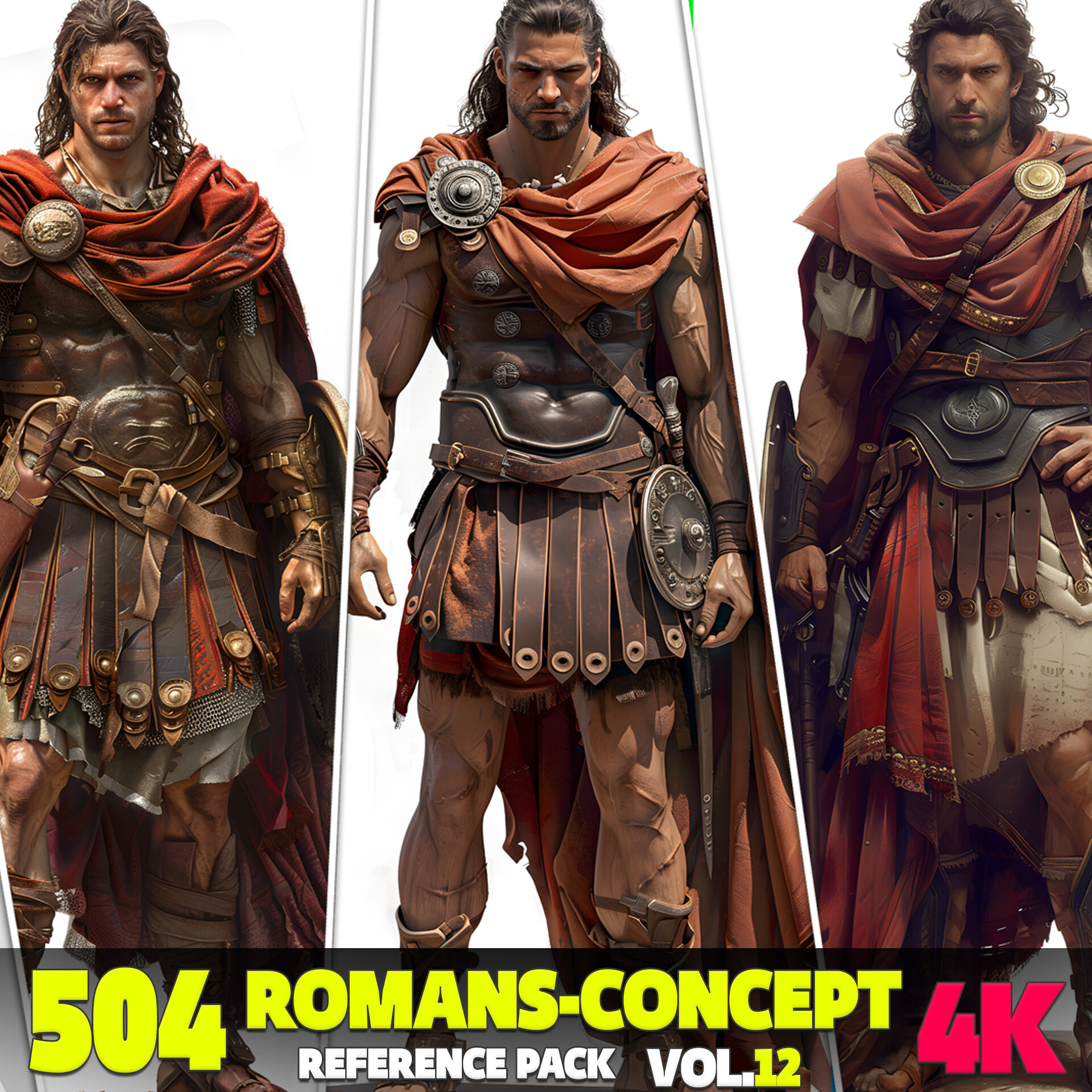 ArtStation - 504 4K Romans Warrior Reference Pack Vol.12