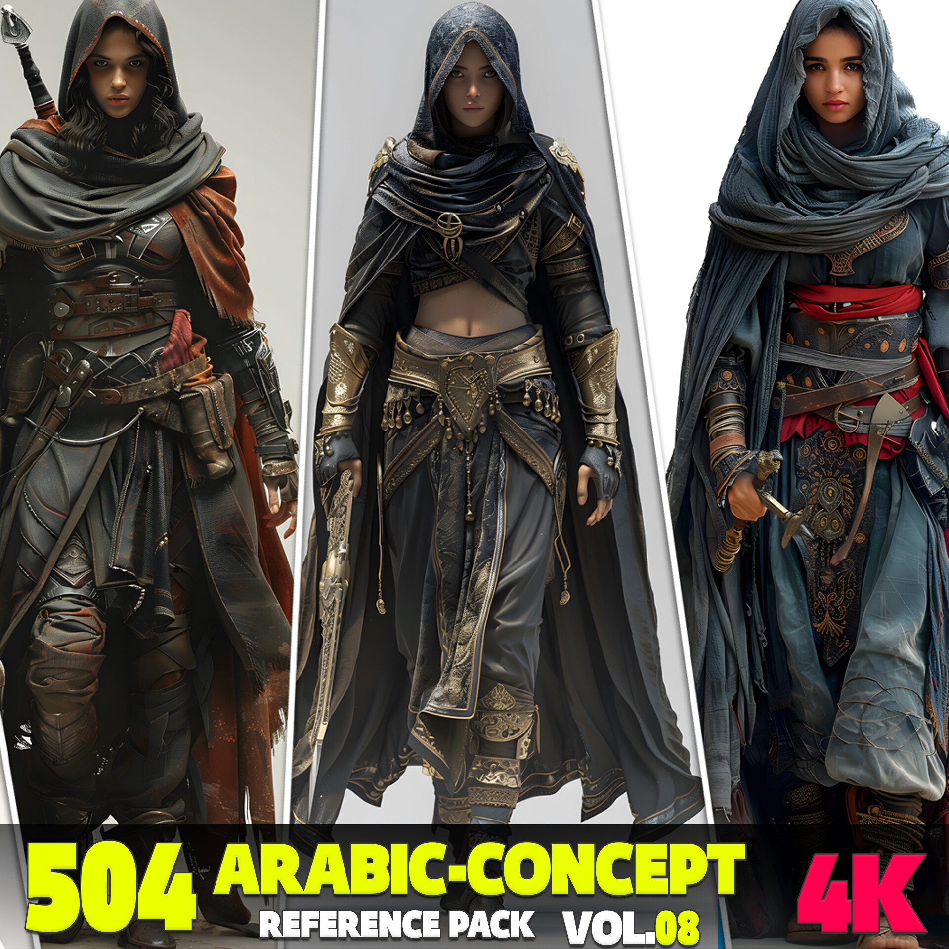 ArtStation - 504 4K Arabic Warrior Reference Pack Vol.08