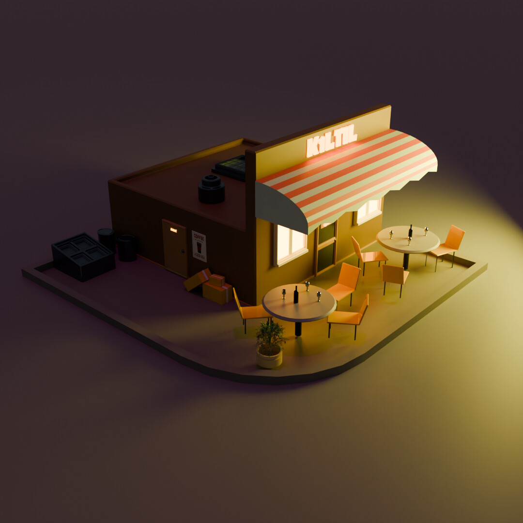 ArtStation - Night cafe
