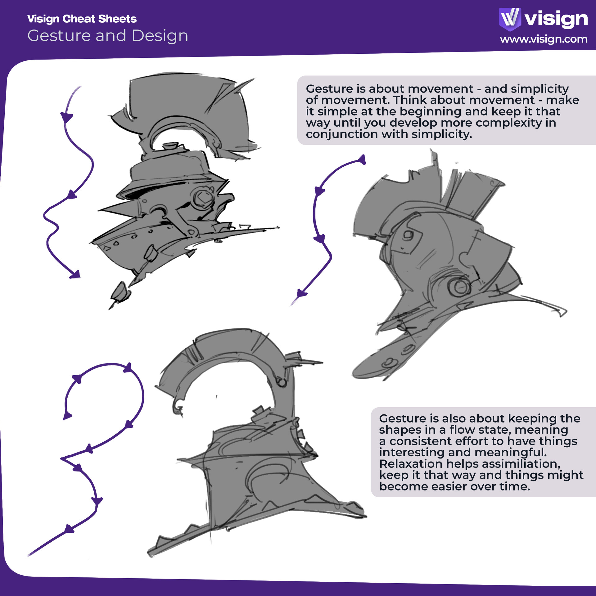 ArtStation - Visign Cheat Sheet: Gesture and Design