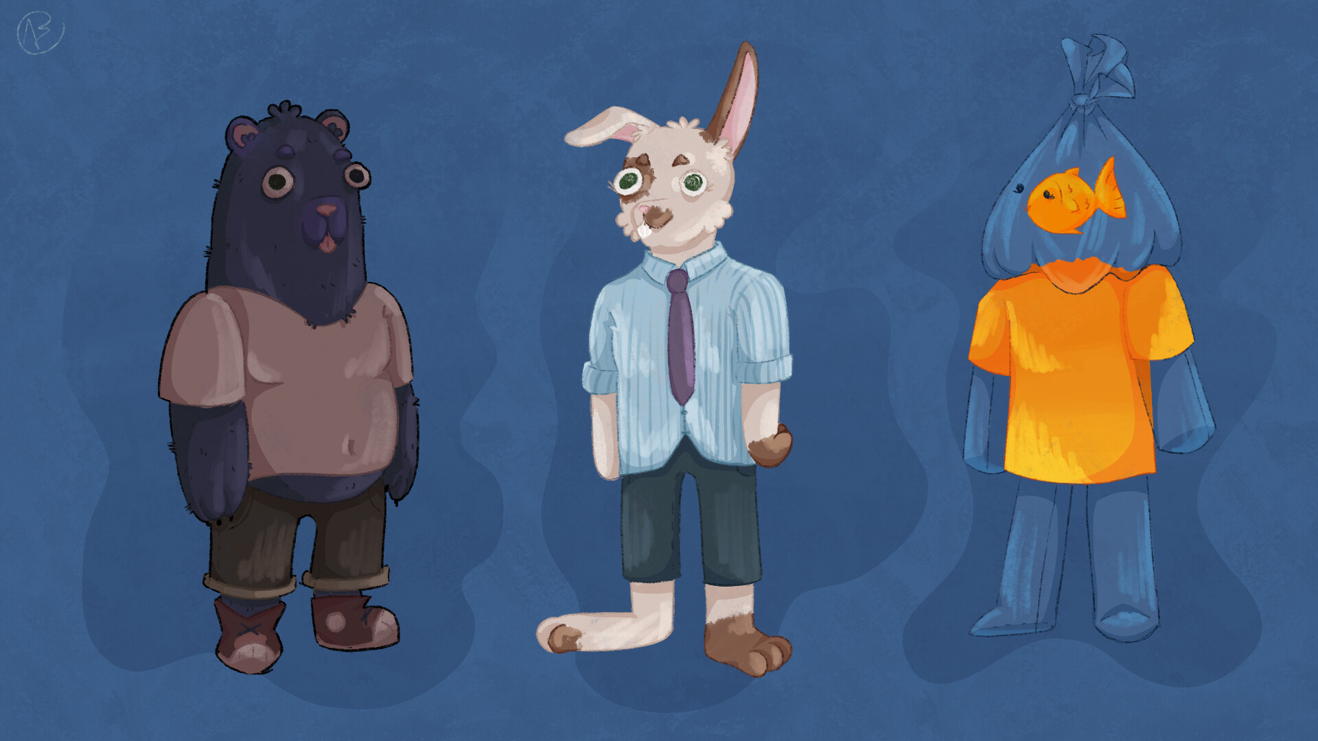 ArtStation - Fishing game NPCs 2