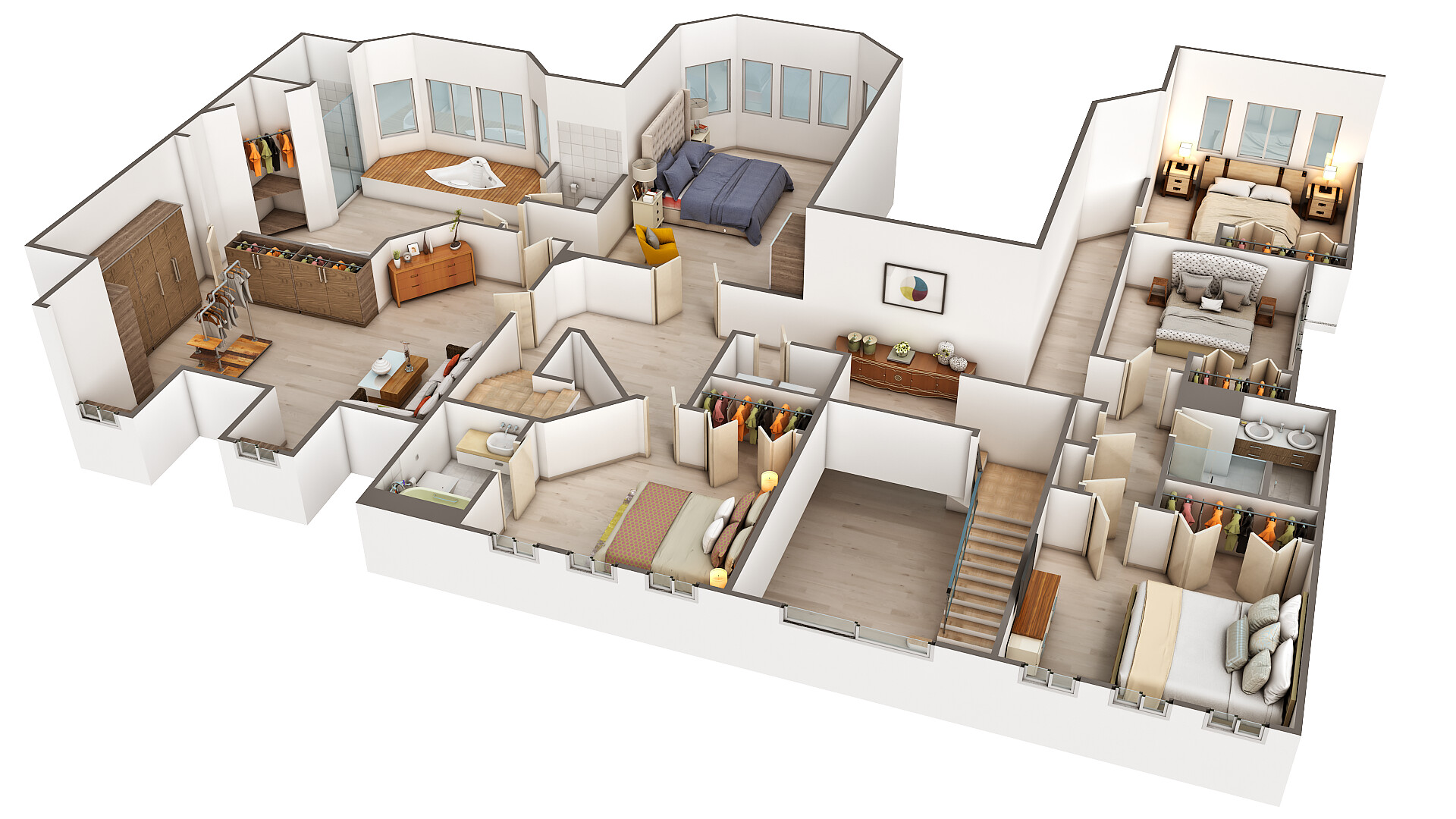 ArtStation - 3D Floor Plan Rendering
