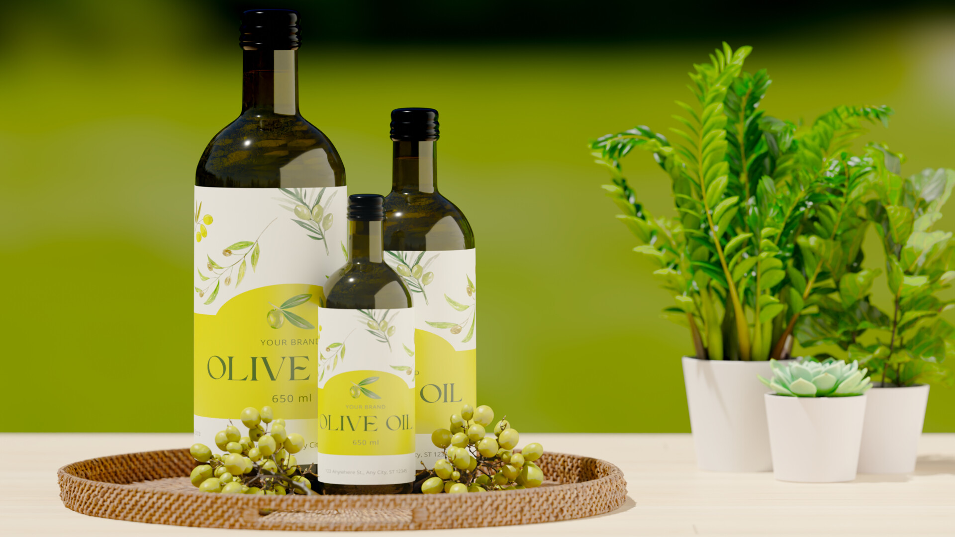 ArtStation - Olive Oil Commercial Render