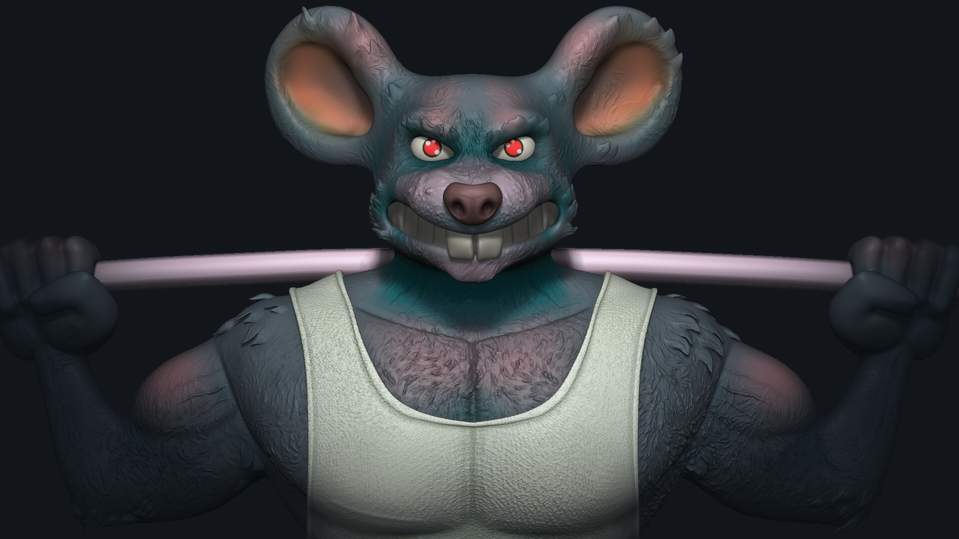 ArtStation - gym rat zbrush