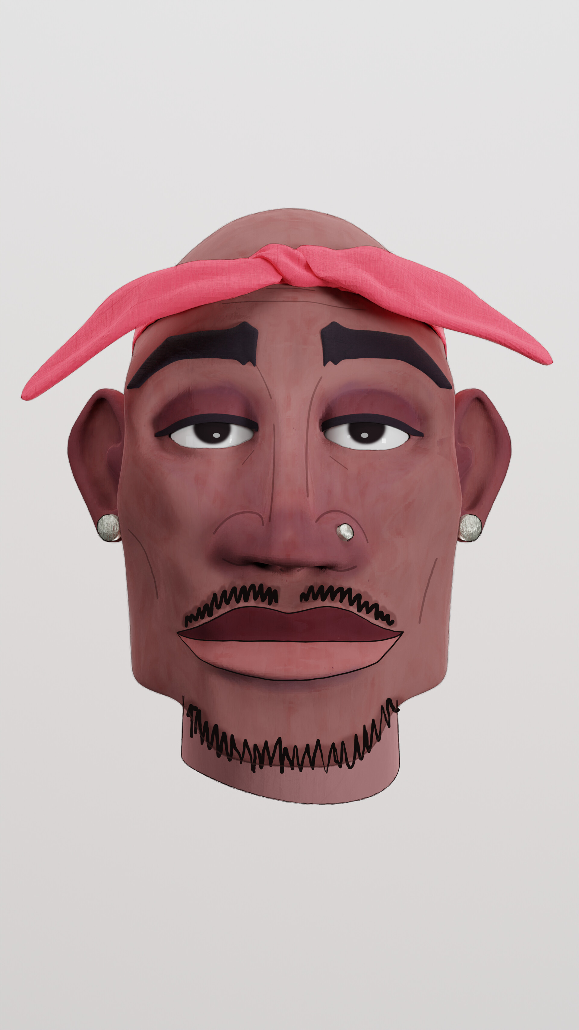ArtStation - Tupac Shakur the floating head