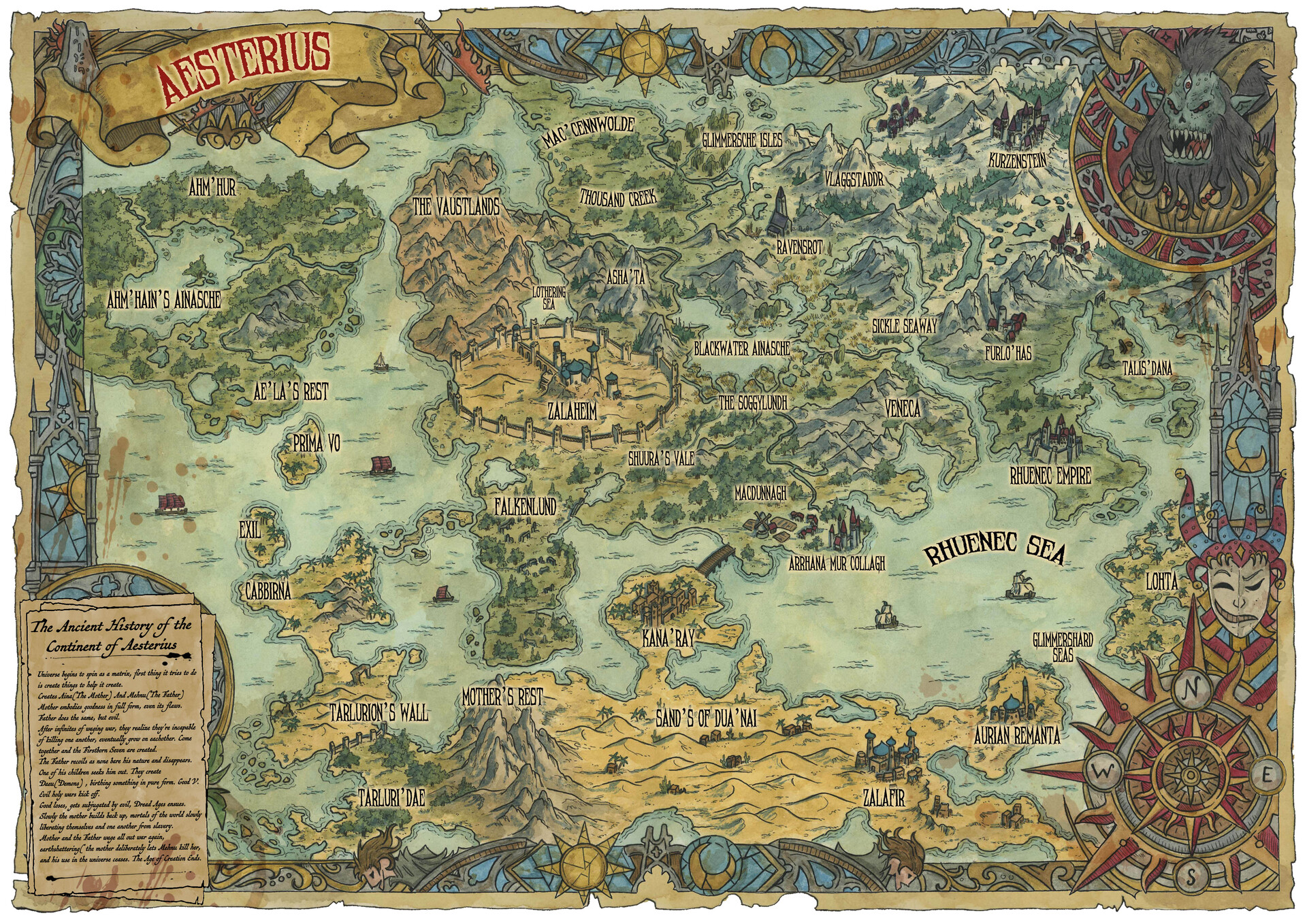 ArtStation - Map of the Great Lands of Aesterius
