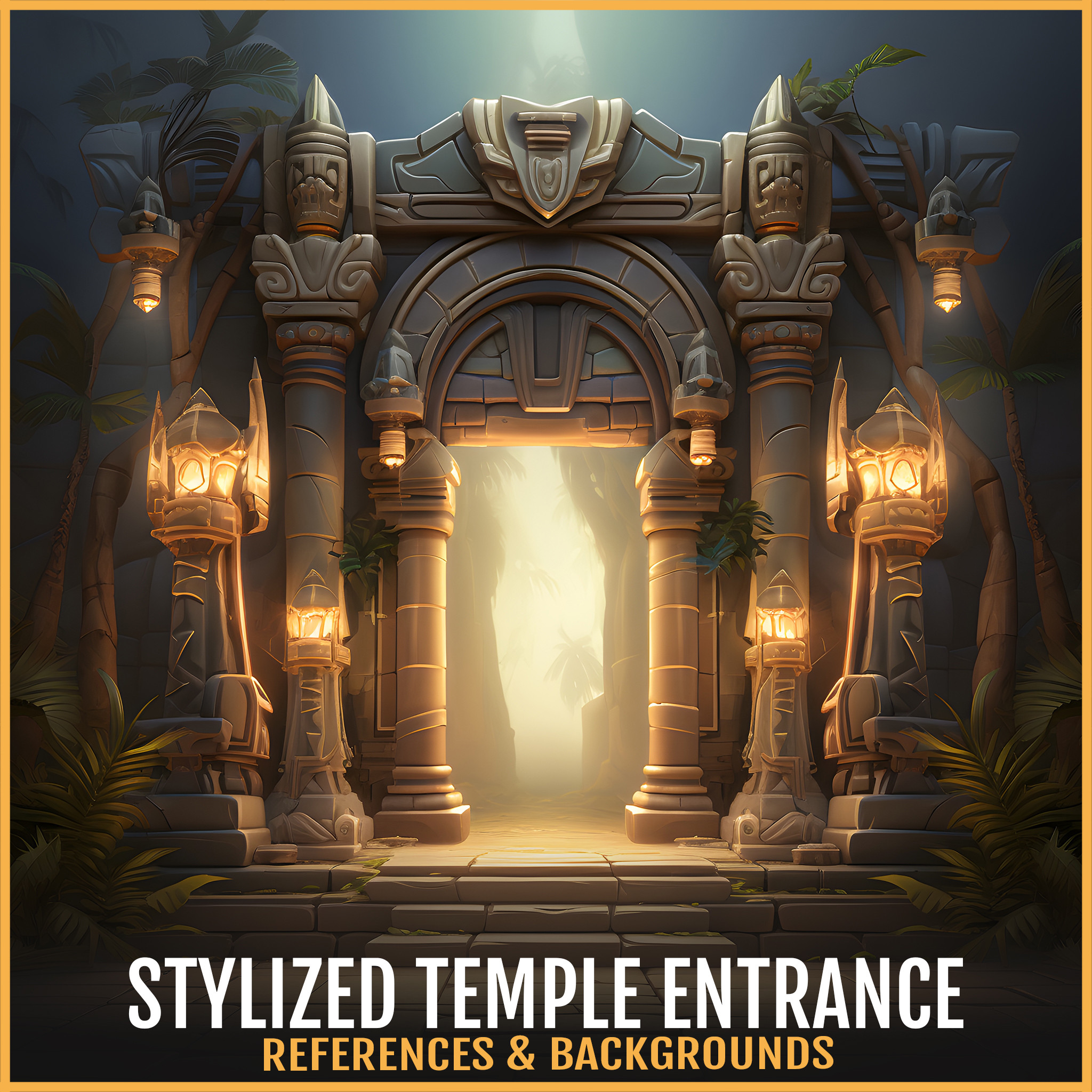 Artificial Dimension - 202 Stylized Temple Entrance VOL92