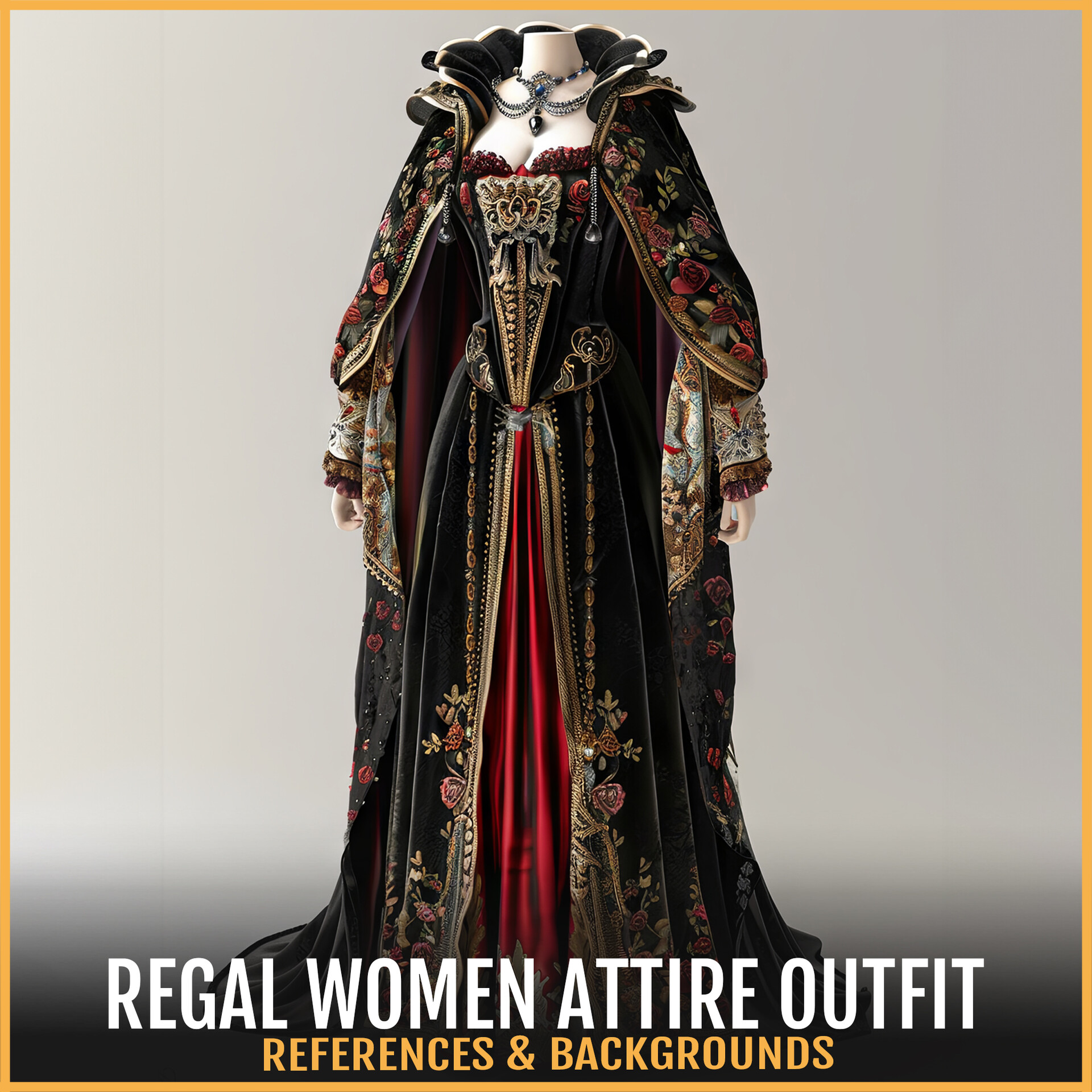 ArtStation - 505 Regal Women's Attire outfit