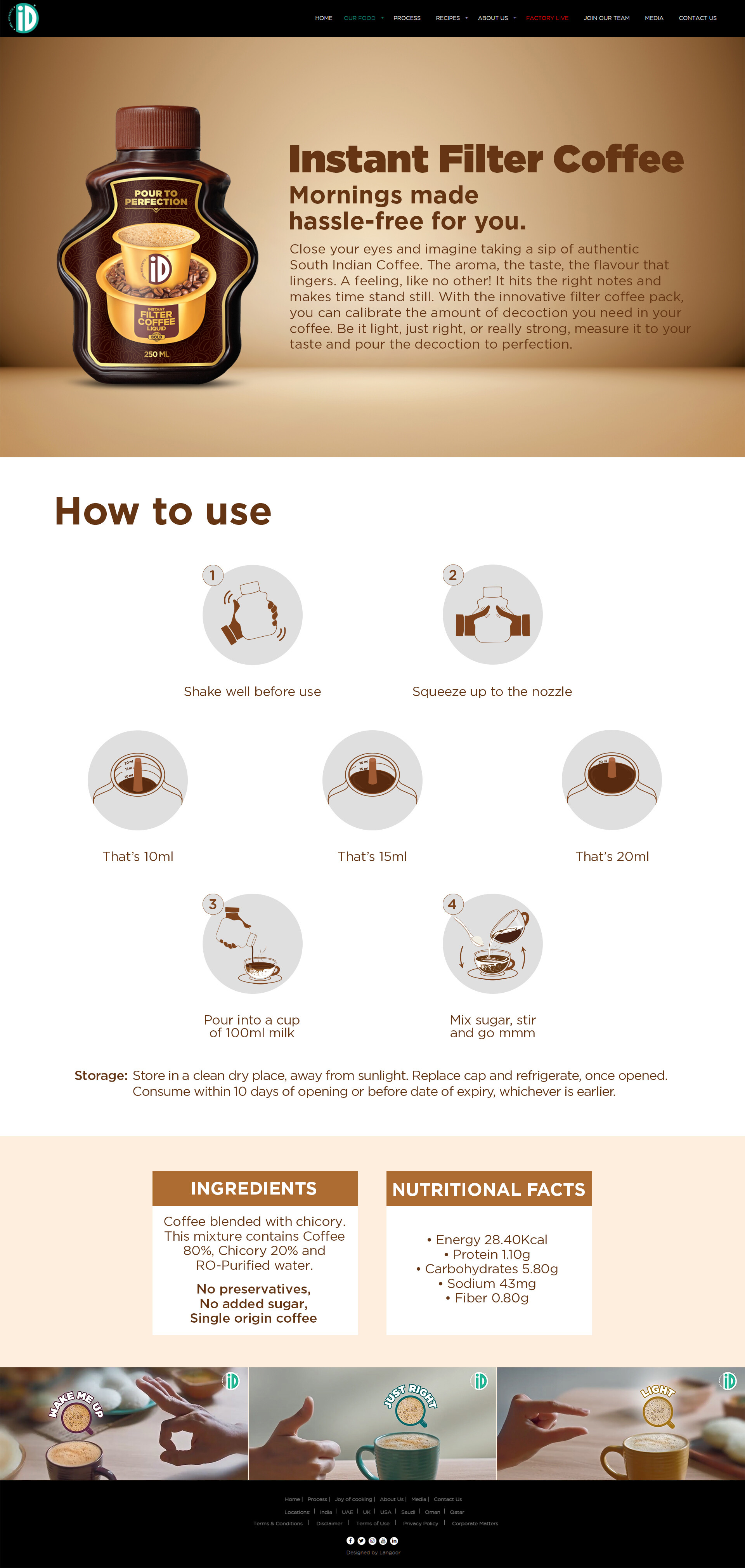 ArtStation - Website for iD coffee decoction Bottle