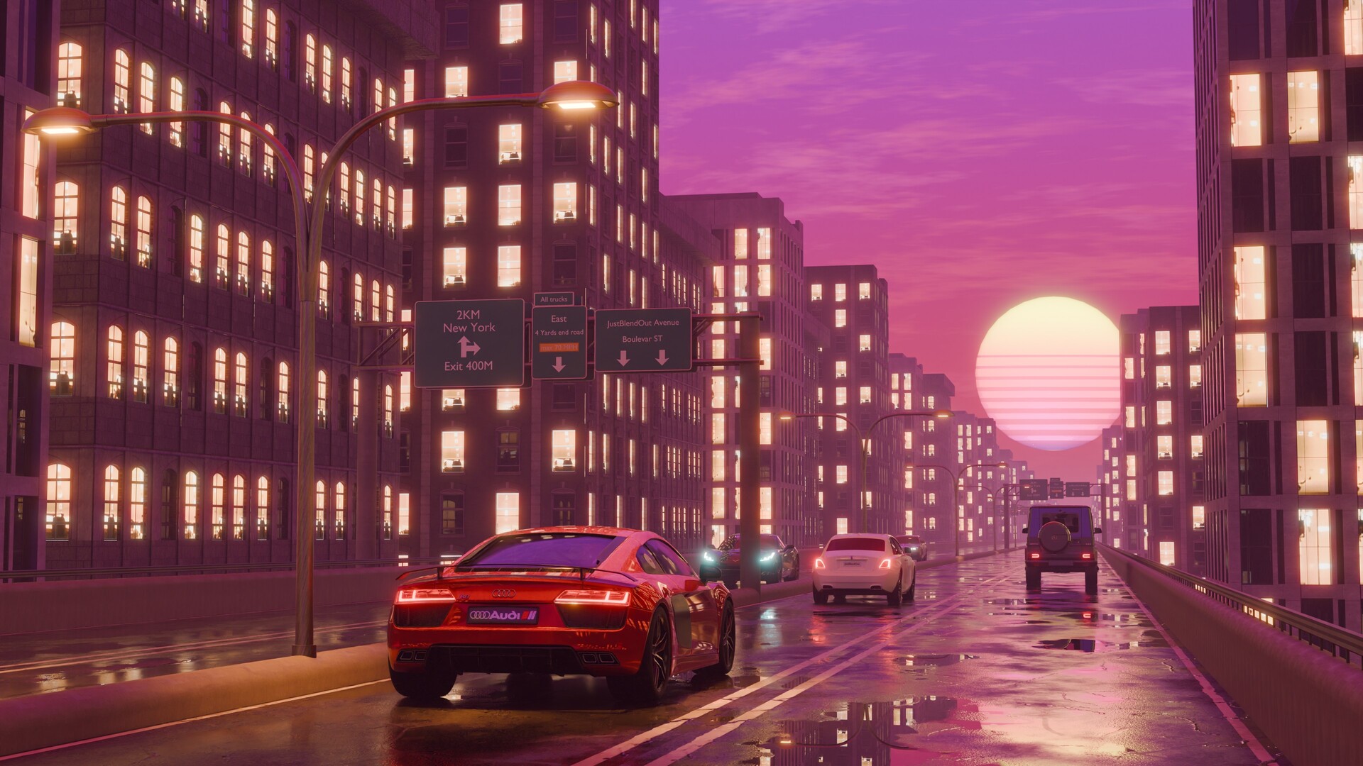 ArtStation - 3D Synthwave Animation